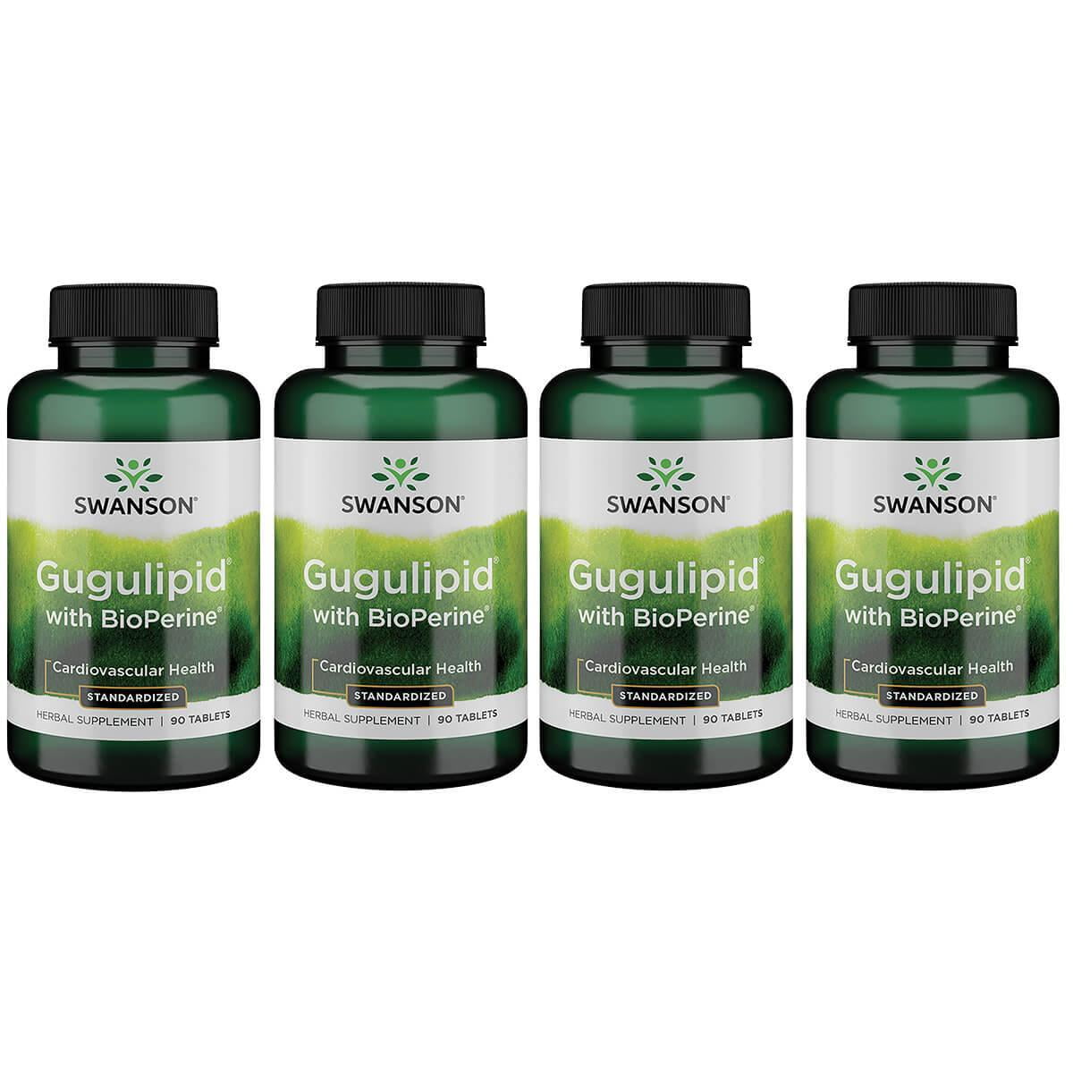 Swanson Gugulipid with Bioperine - Standardized 90 Tabs 4 Pack ...