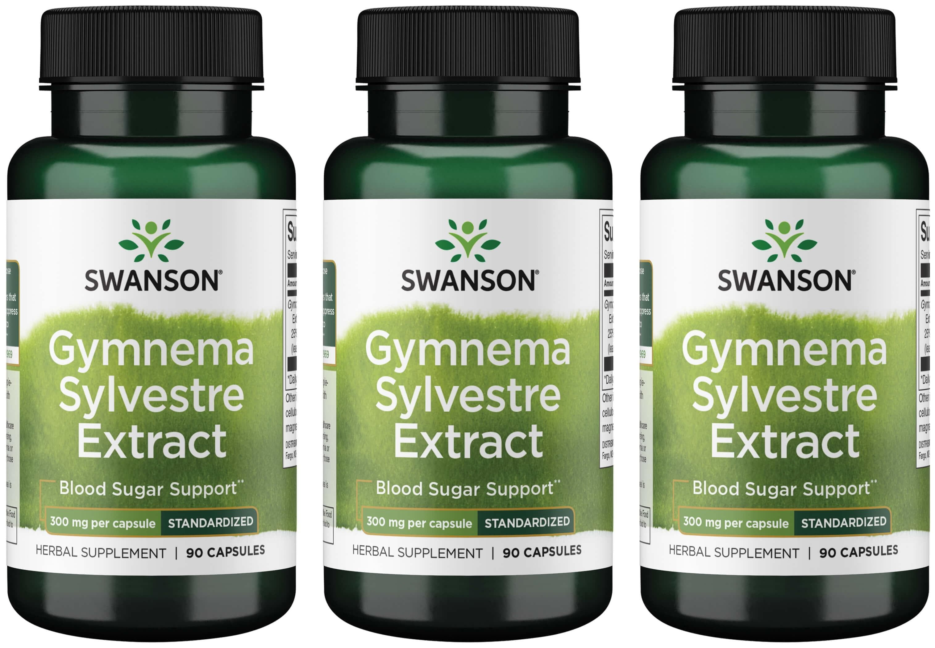 Swanson Gymnema Sylvestre Extract - Standardized 300 mg 90 Caps 3 Pack ...