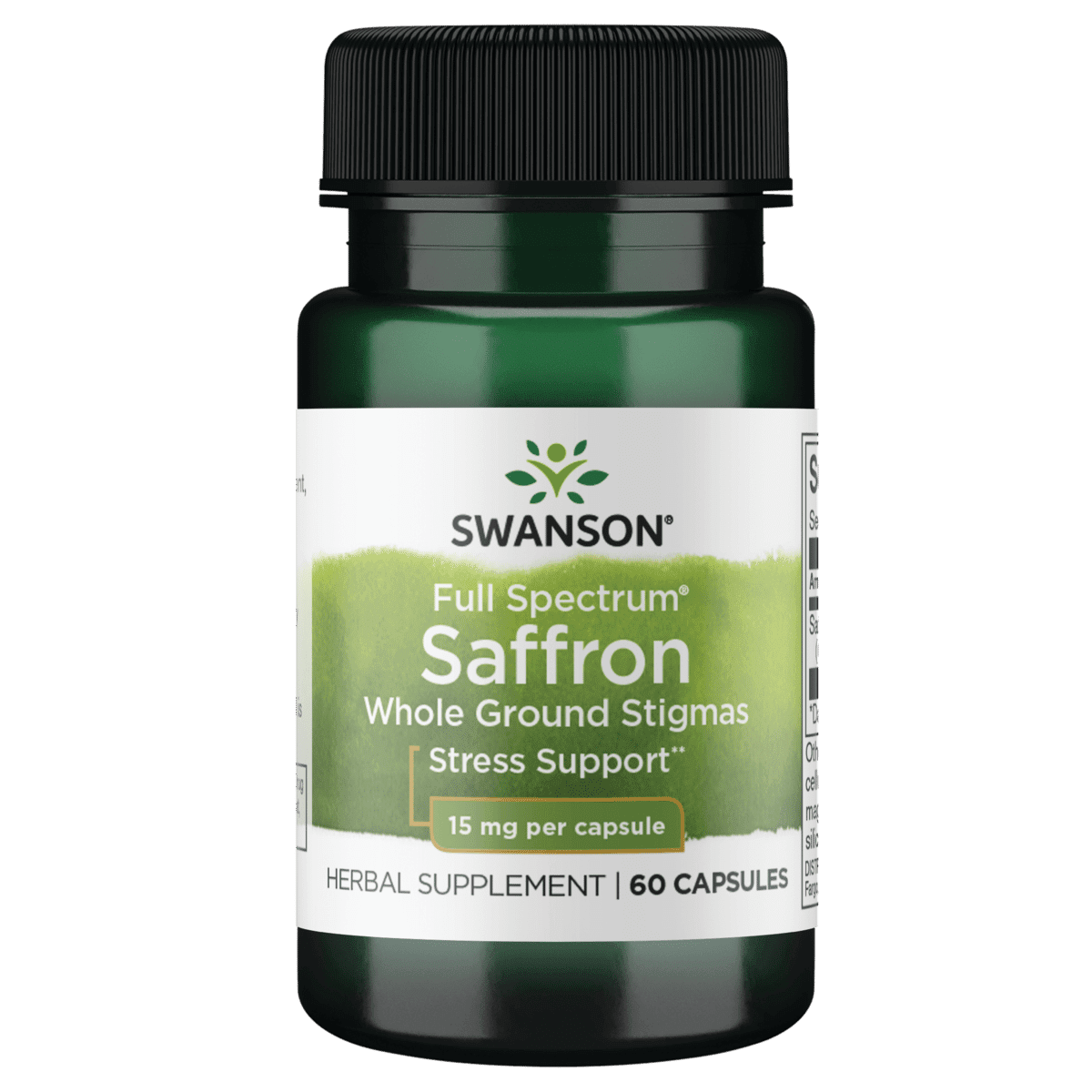 Swanson Pure Herb Saffron Supplements, Whole Ground Stigmas, 15mg ...