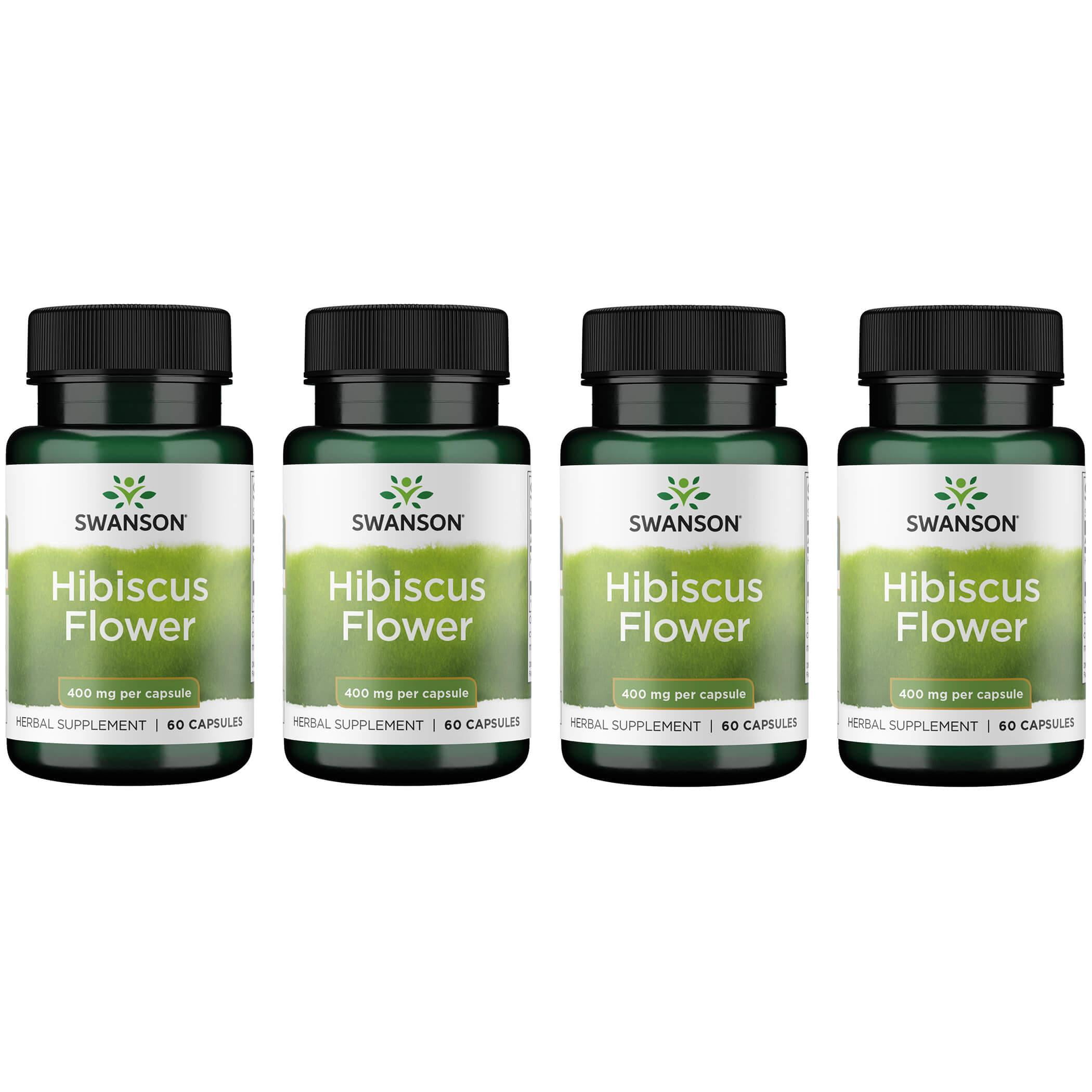 Swanson Full Spectrum Hibiscus Flower Capsules, 400 mg, 60 Count, 4 ...