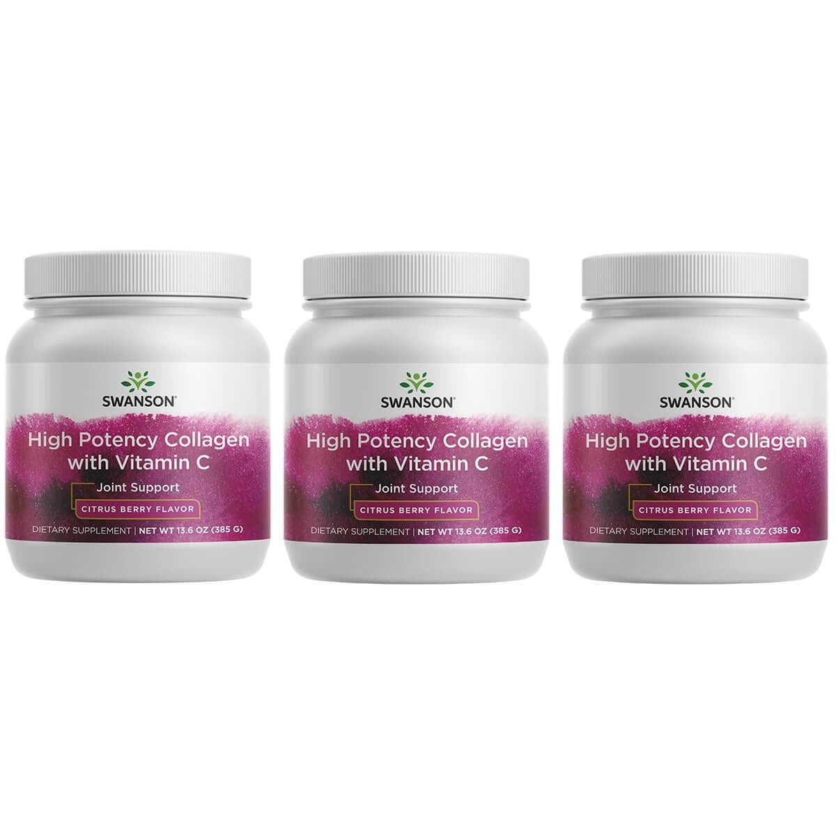 Swanson High Potency Collagen with Vitamin C - Citrus Berry Flavor 3 ...