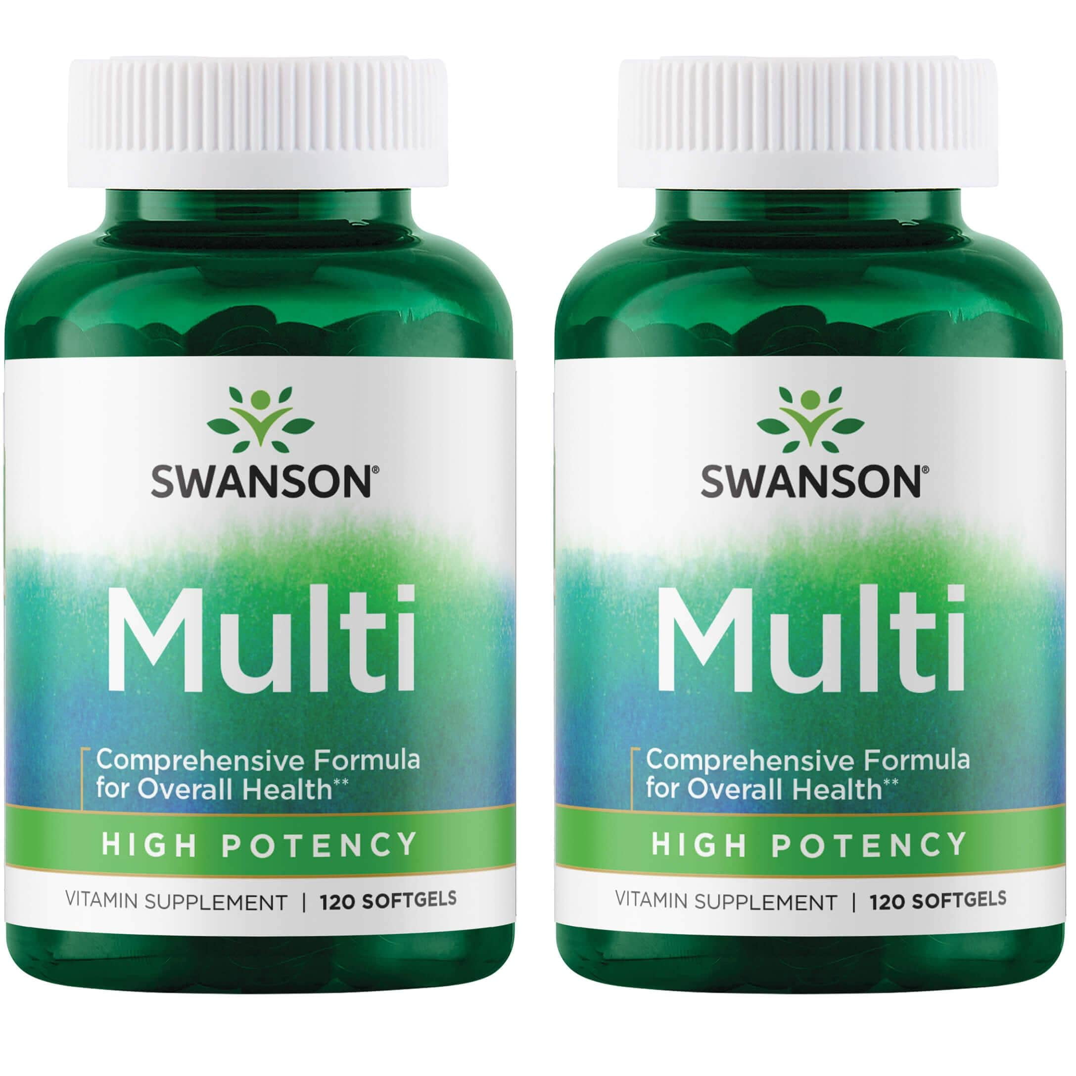 Swanson High Potency Multi with Iron +Immune Support 120 Sgels 2 Pack ...