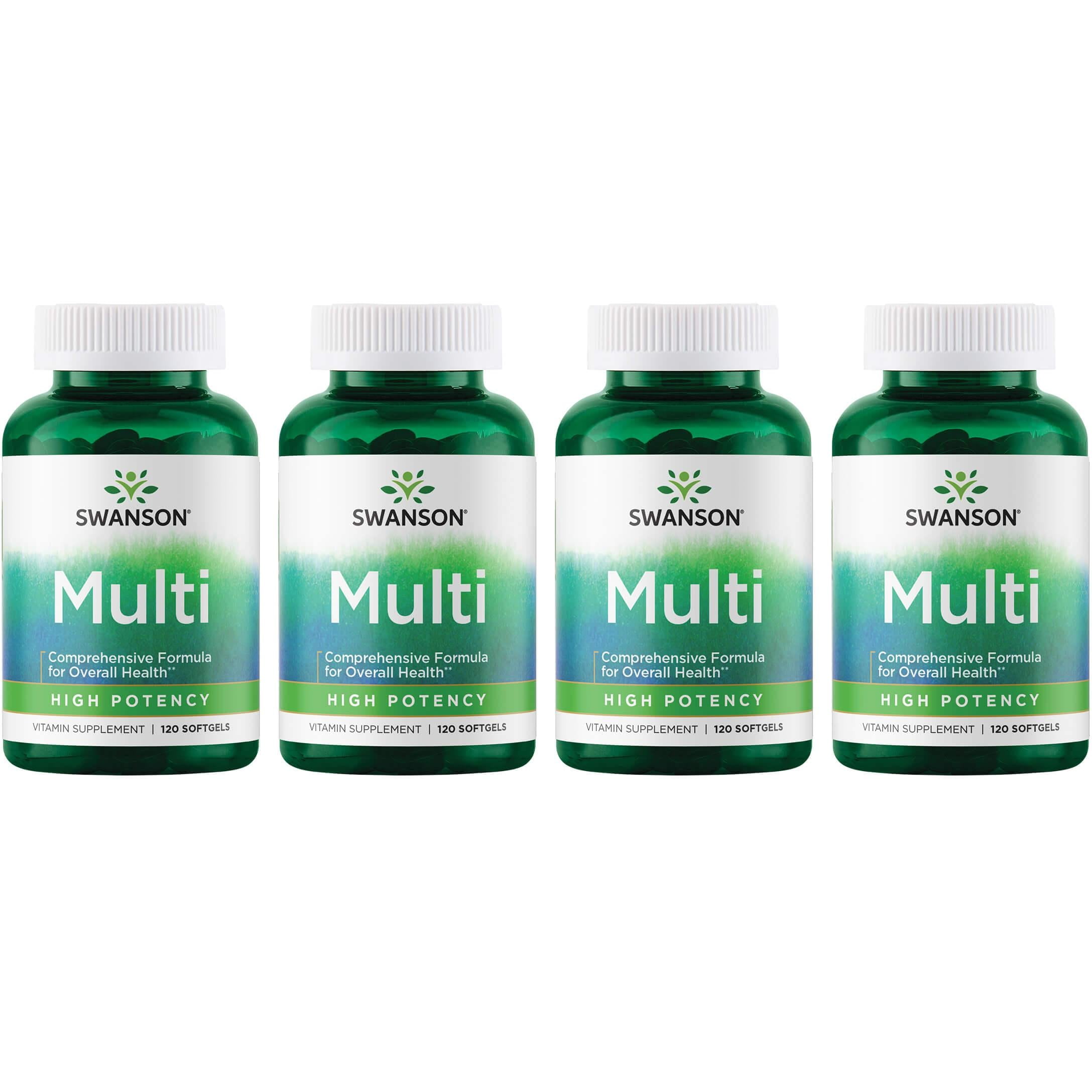 Swanson High Potency Multi with Iron +Immune Support 120 Sgels 4 Pack ...