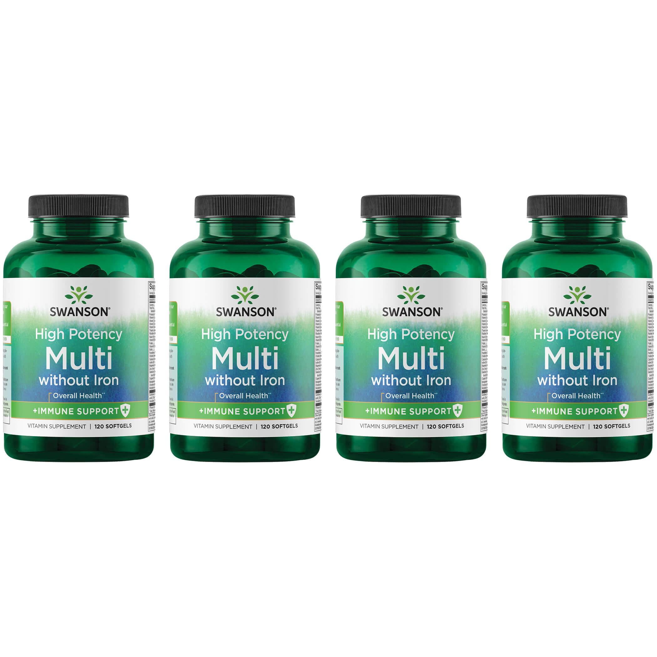 Swanson High Potency Multi-Vitamins, Zinc, Immune Support, Iron-Free ...