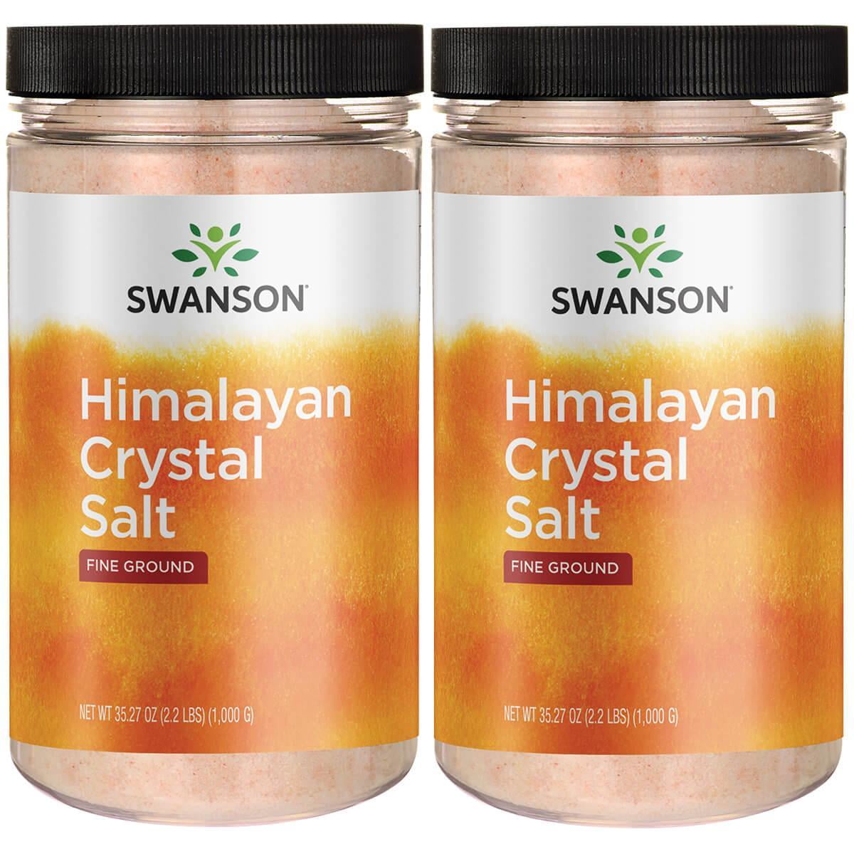 Swanson Himalayan Crystal Salt - Fine Ground 35.27 oz Salt 2 Pack ...