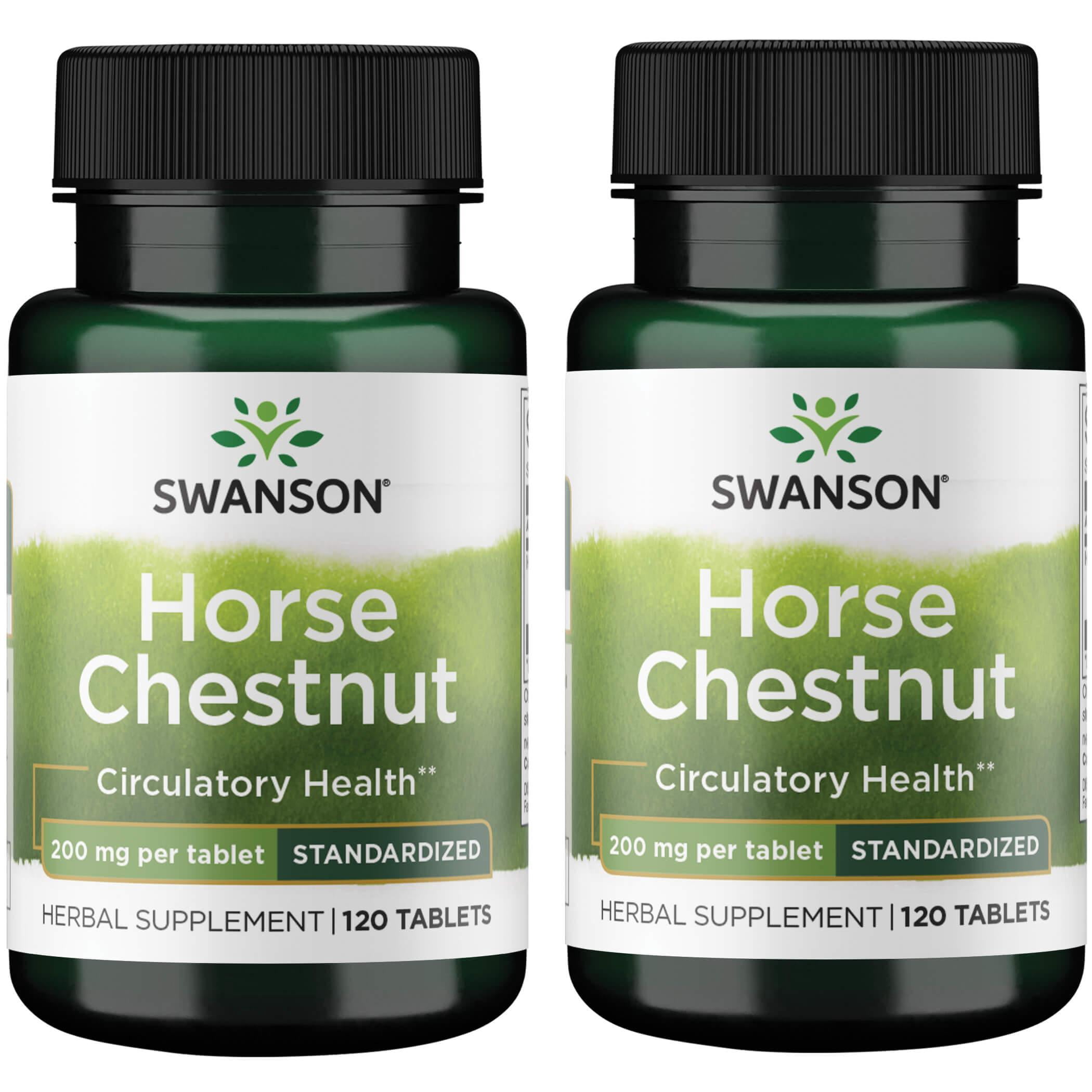Swanson Horse Chestnut - Standardized 200 mg 120 Tabs 2 Pack - Walmart.com