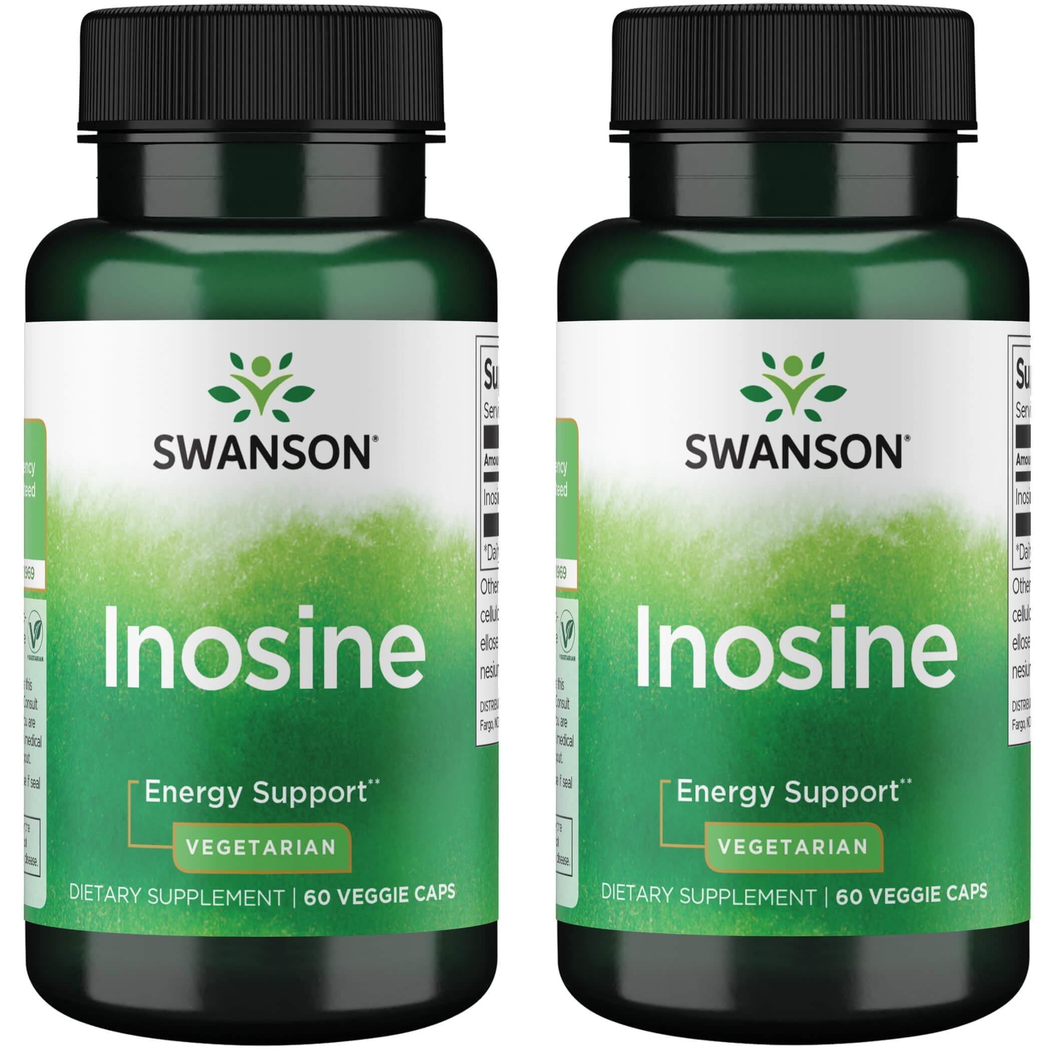 Swanson Inosine - Vegetarian 500 mg 60 Veg Caps 2 Pack - Walmart.com