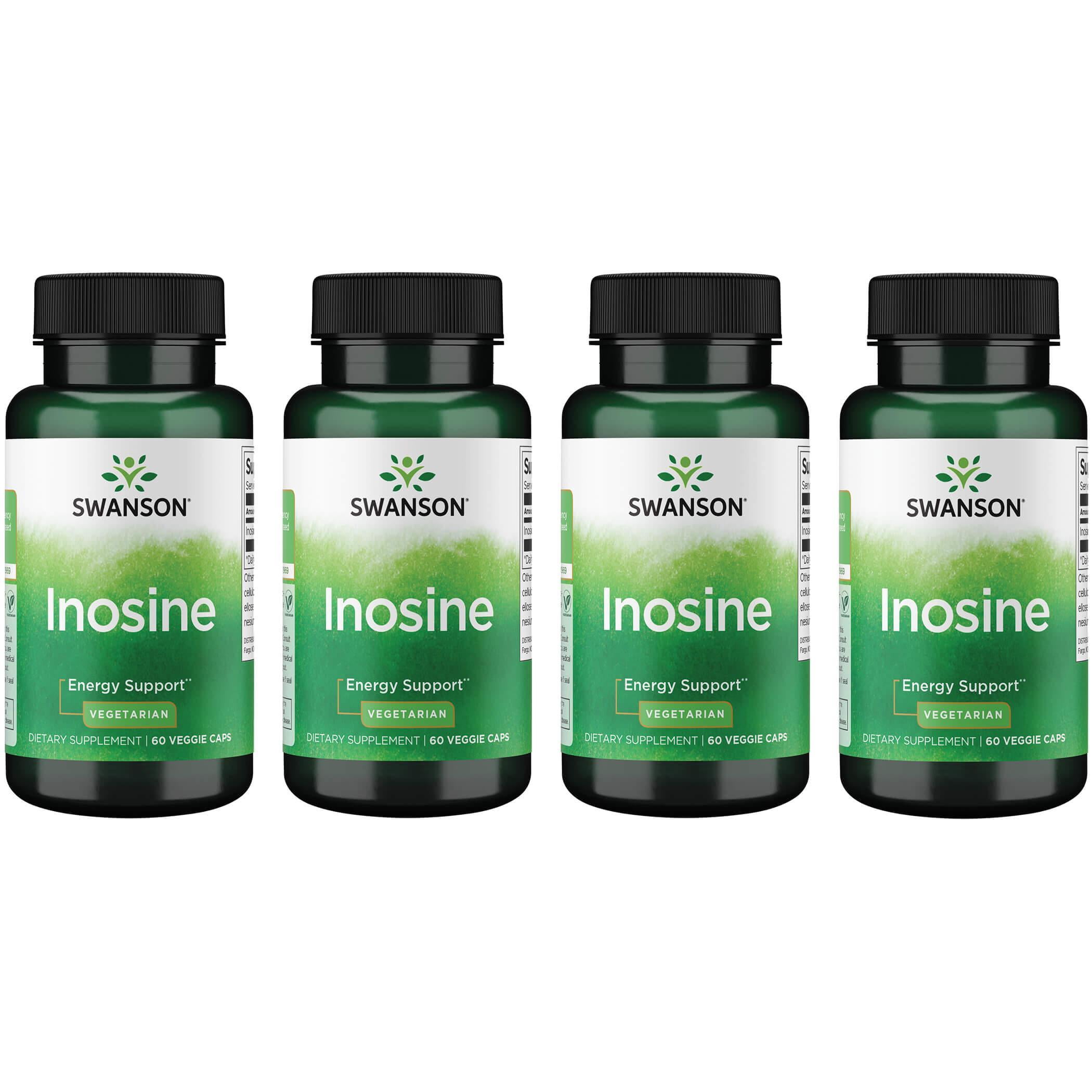 Swanson Inosine - Vegetarian 500 mg 60 Veg Caps 4 Pack - Walmart.com