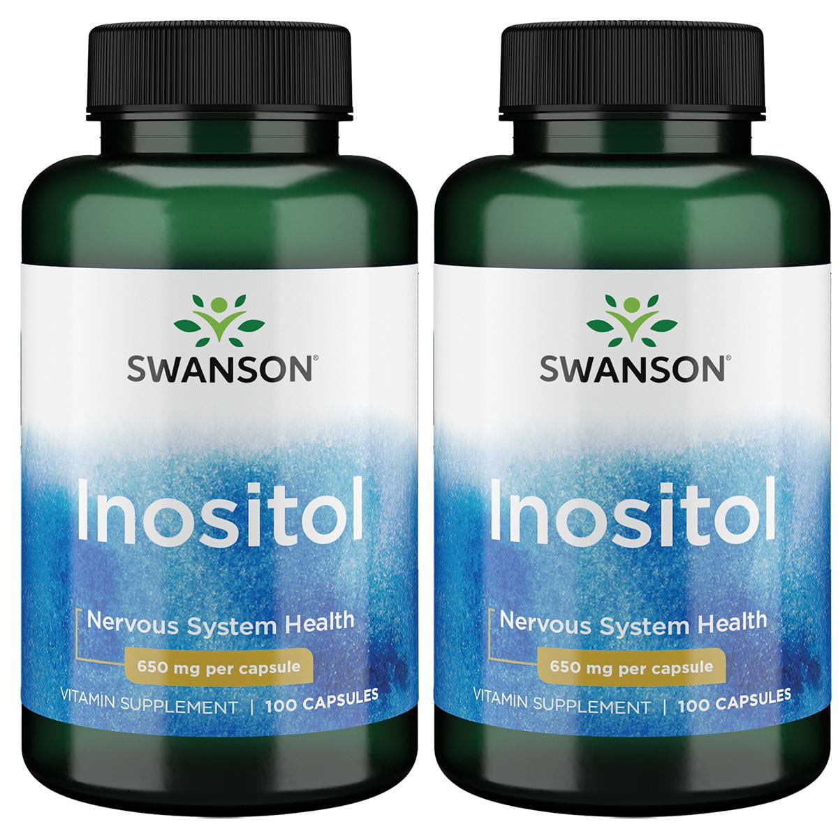 Swanson Inositol 650 mg 100 Caps 2 Pack - Walmart.com