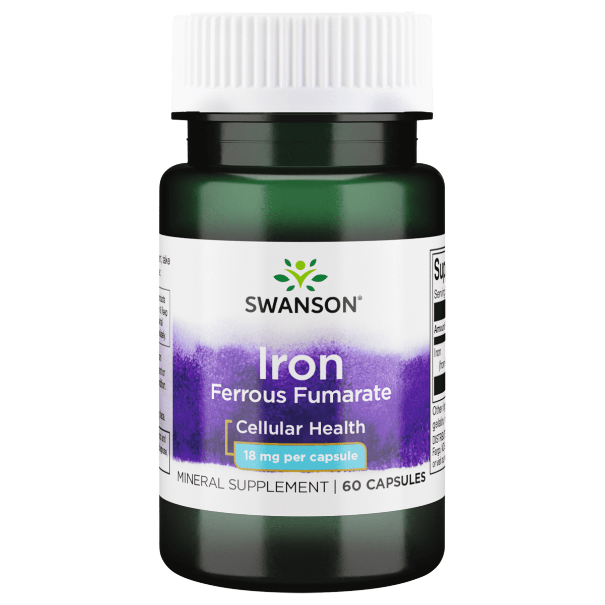 Swanson Iron Ferrous Fumarate 18 mg 60 Capsules - Walmart.com