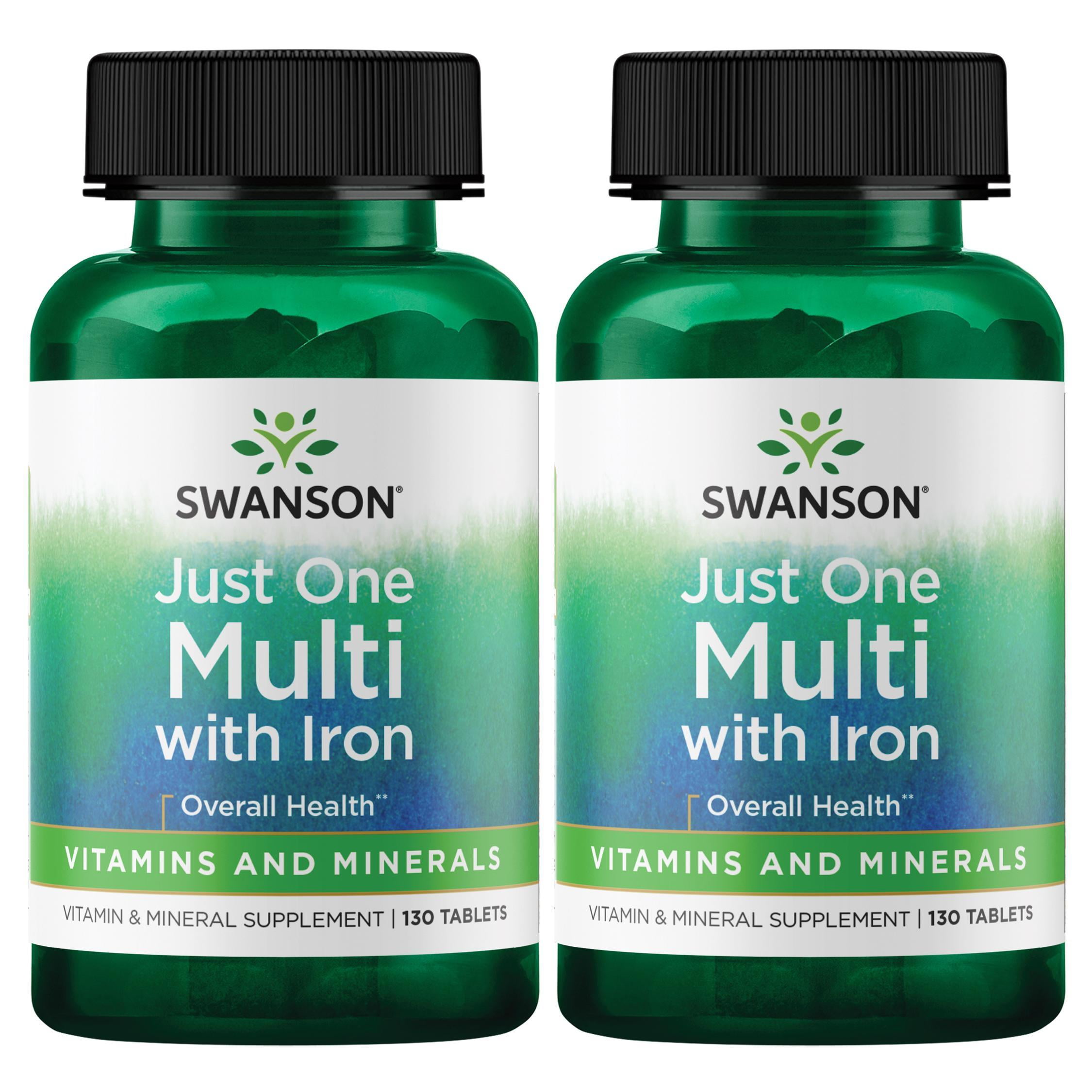 Swanson Just One Multi with Iron 130 Tabs 2 Pack - Walmart.com