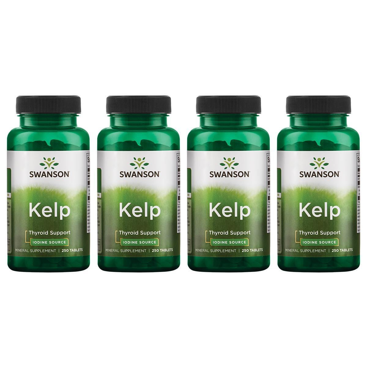 Swanson Kelp Thyroid Supplement Tablets, Dietary Iodine Source, 225 mcg ...