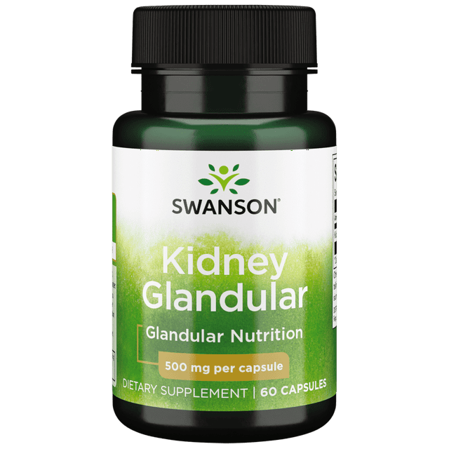 Swanson Health Kidney Glandular 500 mg 60 Capsules - Human Support ...