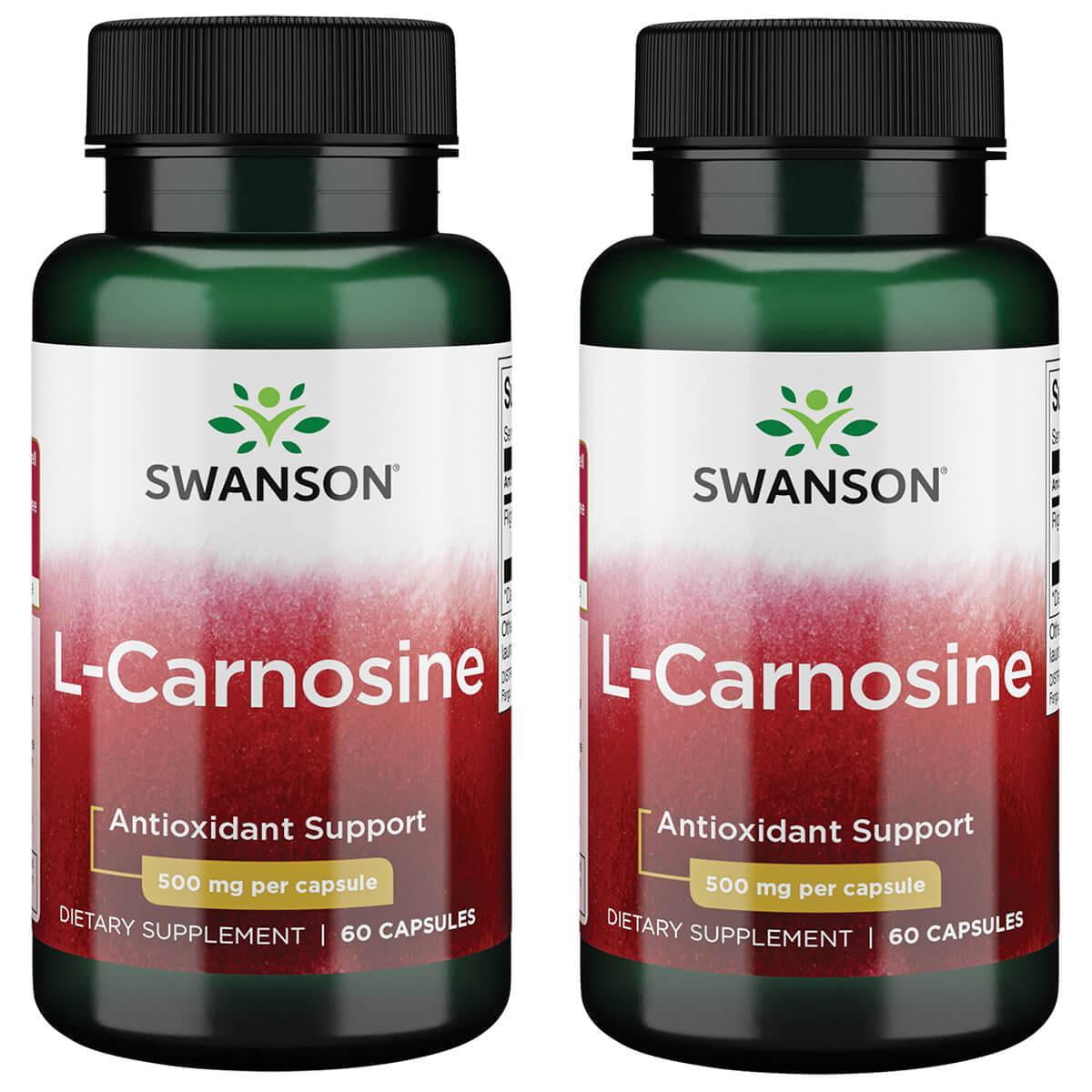 Swanson L-Carnosine 500 mg 60 Caps 2 Pack - Walmart.com