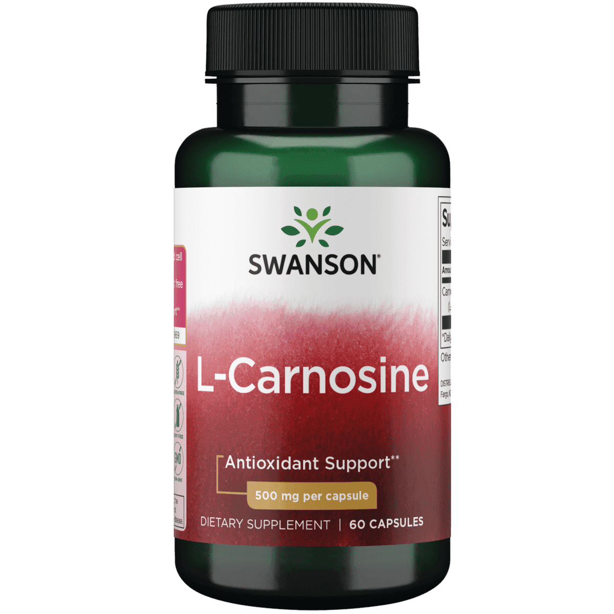 Swanson Ultra L-Carnosine 500 mg, 60 Capsules, Antioxidant Support ...