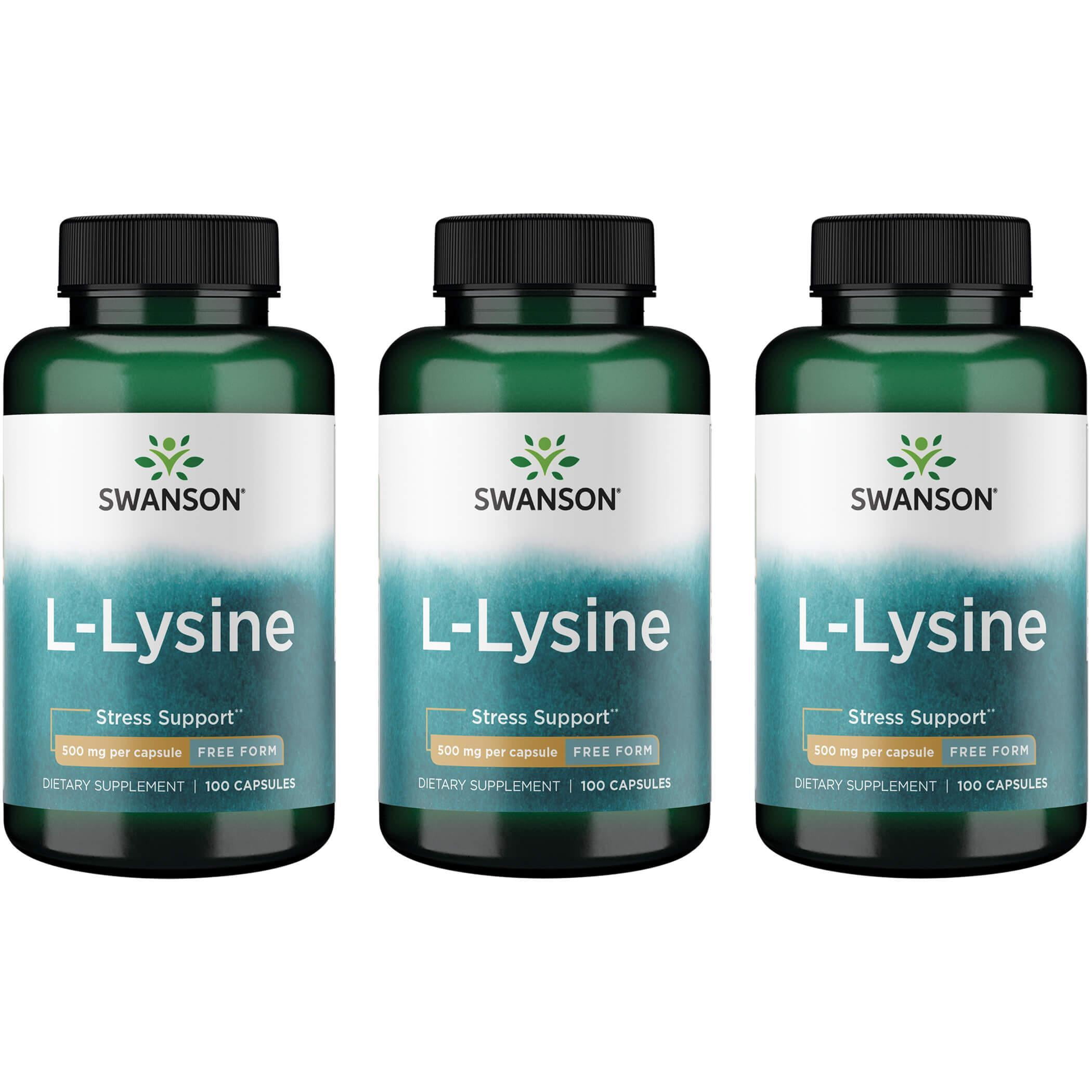 Swanson L-Lysine Immune System Support Supplement - Free Form 500 mg ...