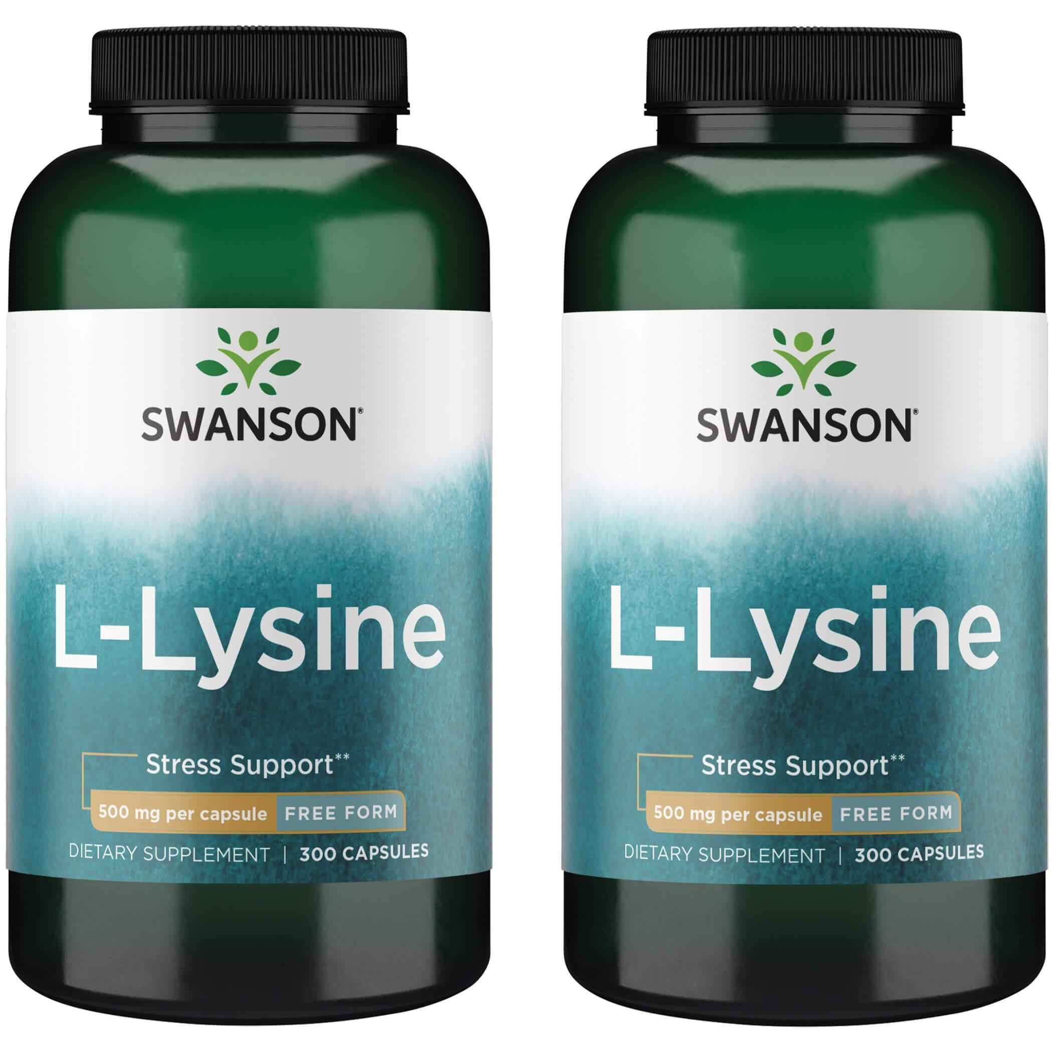 Swanson L-Lysine Immune System Support Supplement, 500mg, 300 Capsules ...