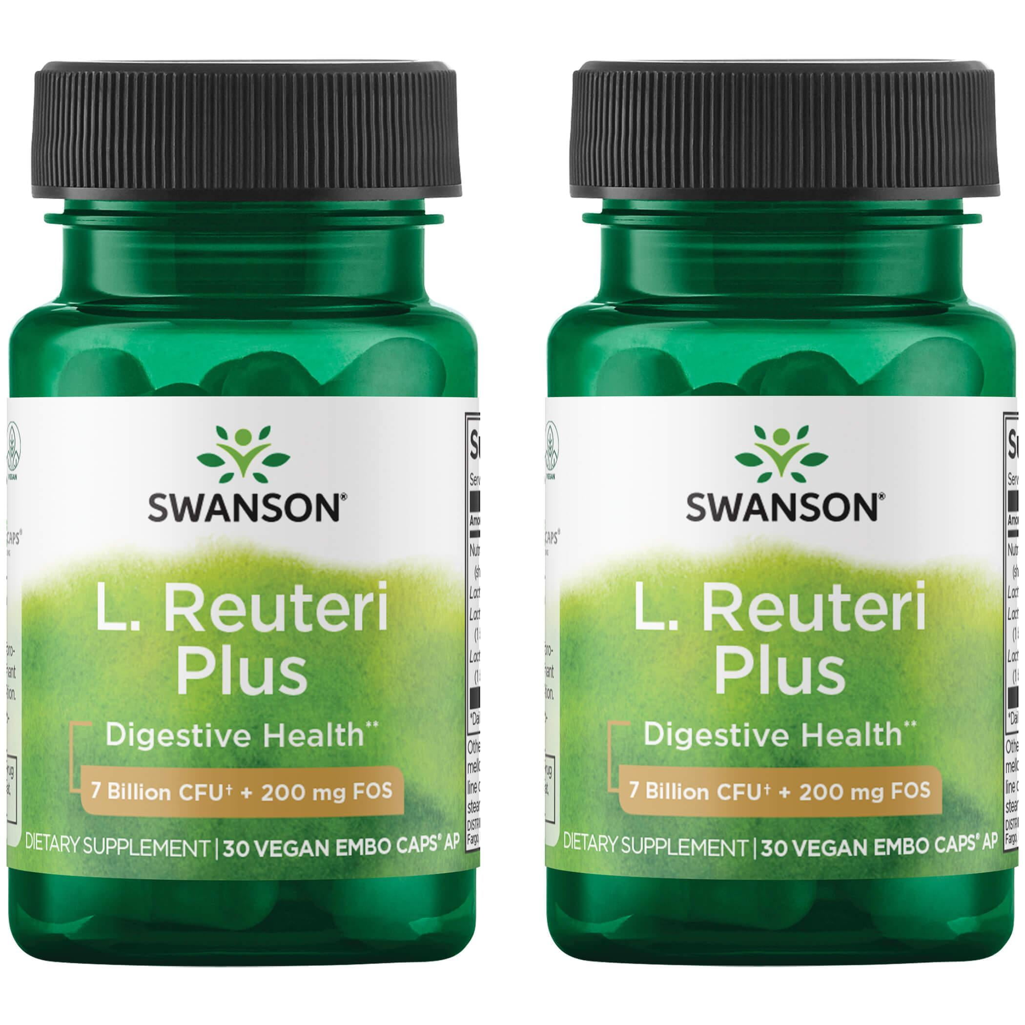Swanson L. Reuteri Plus 7 billion Cfu 30 Vegan Caps 2 Pack - Walmart.com