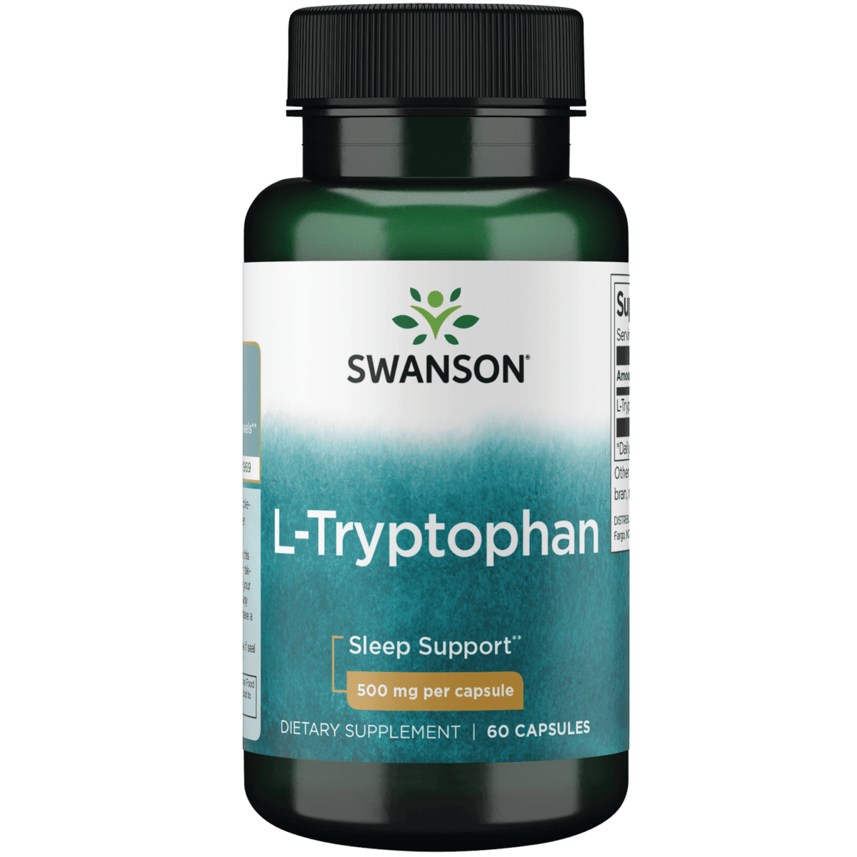 Swanson L-Tryptophan 500 mg, 60 Capsules for Healthy Sleep Support and ...