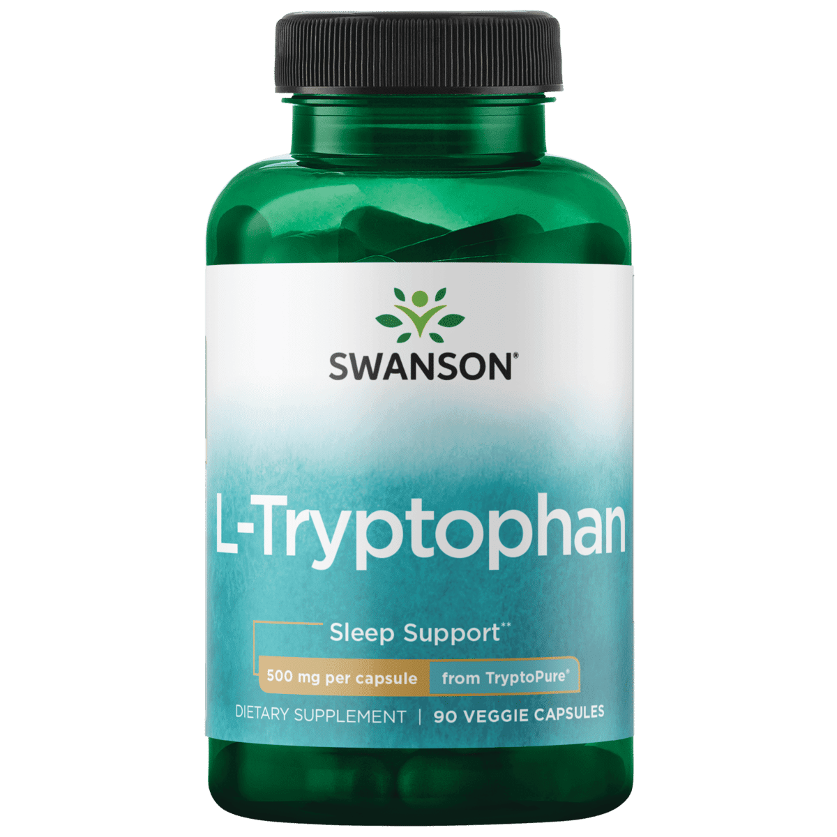 Swanson L-Tryptophan from Tryptopure 500 mg 90 Veggie Capsules ...