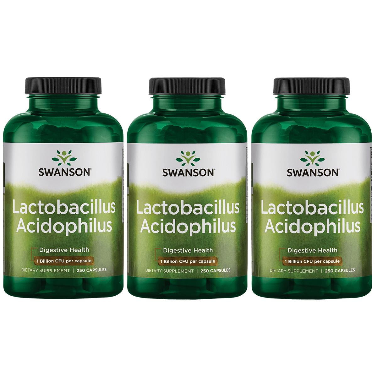 Swanson Lactobacillus Acidophilus 1 Billion Cfu 250 Caps 3 Pack ...