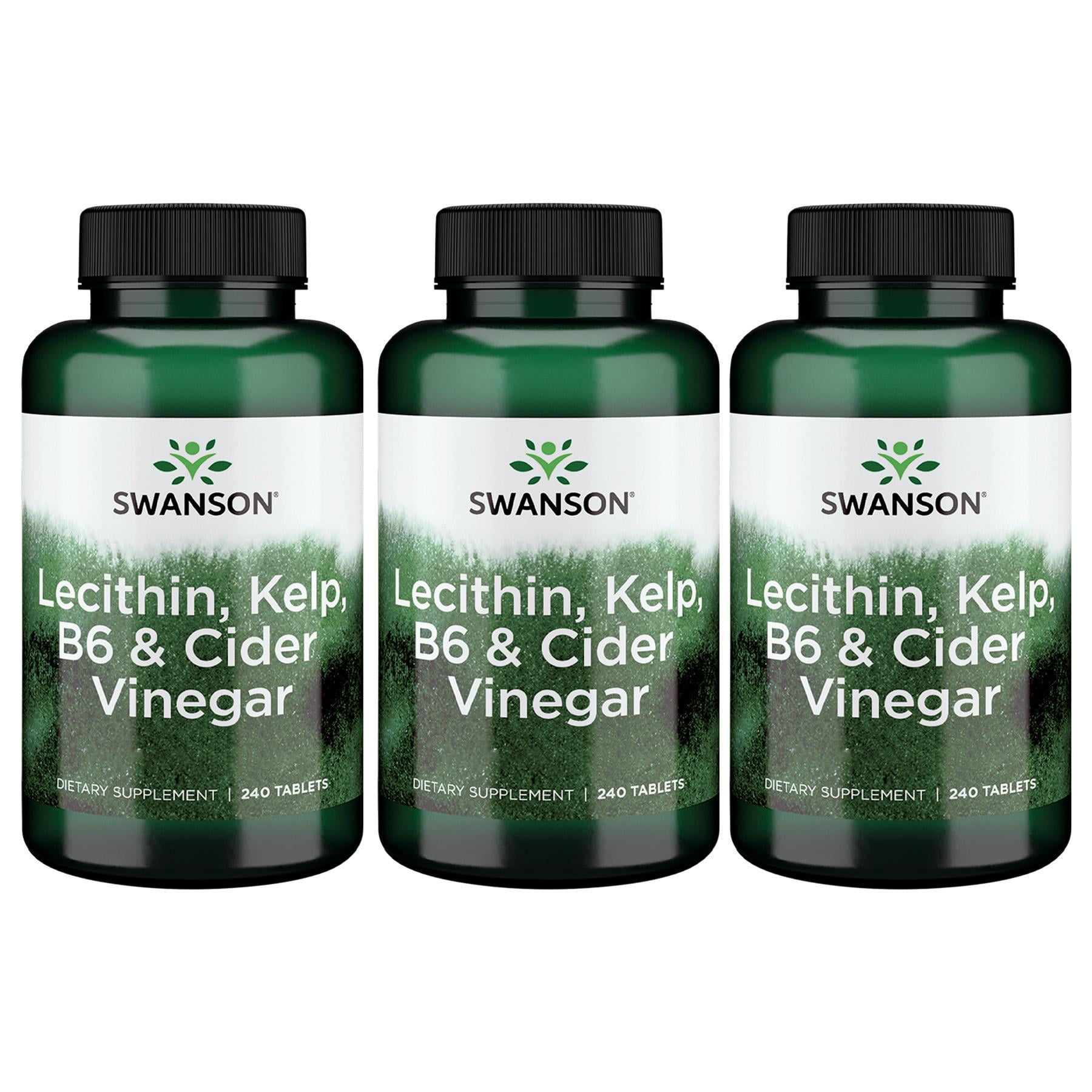 Swanson Lecithin, Kelp, B6, & Cider Vinegar Supplement Tablets, 240 ...