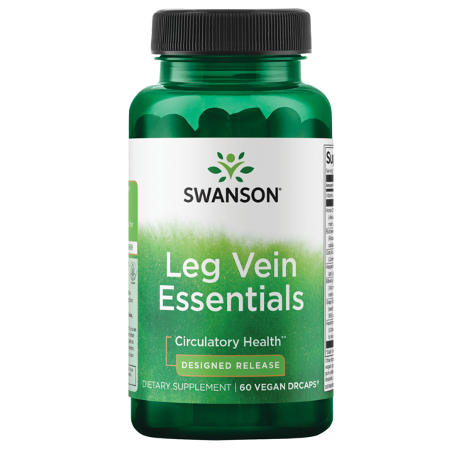 Swanson Leg Vein Essentials - Delayed Release 60 Veggie DrCapsules ...