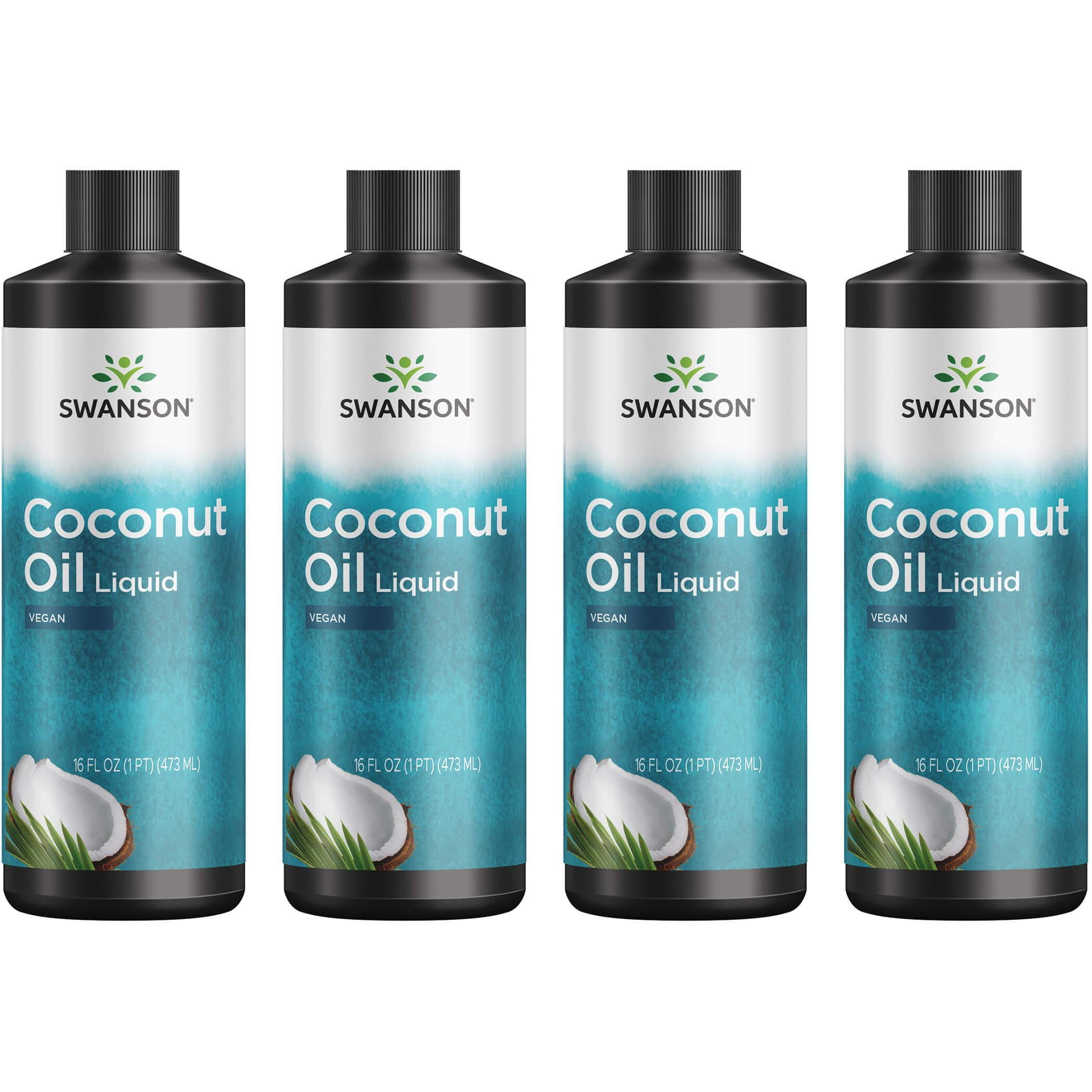 Swanson Liquid Coconut Oil 16 fl oz Liq 4 Pack - Walmart.com