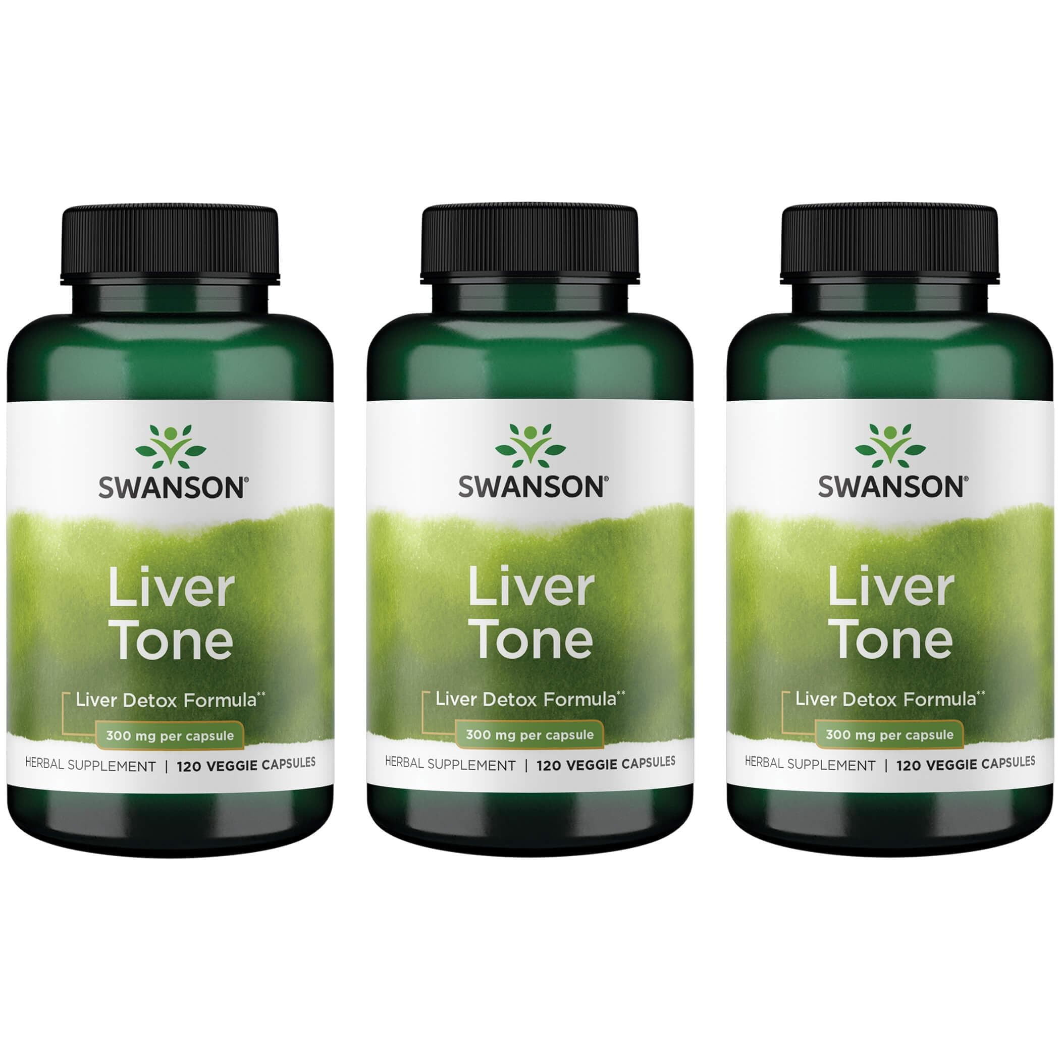 Swanson Liver Tone 300 mg 120 Vegan Caps 3 Pack - Walmart.com