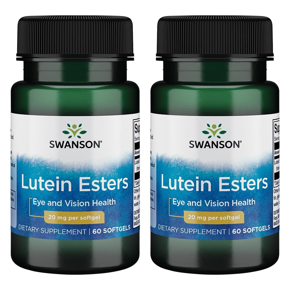 Swanson Health Essentials Lutein Supplement for Sight Care, 20 mg 60 Pills, 2 Pack - Walmart.com