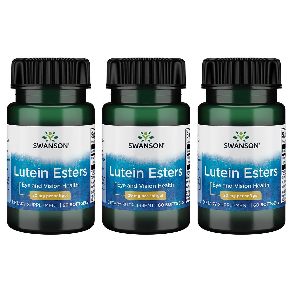 Swanson Lutein Esters 20 mg 60 Sgels 3 Pack - Walmart.com
