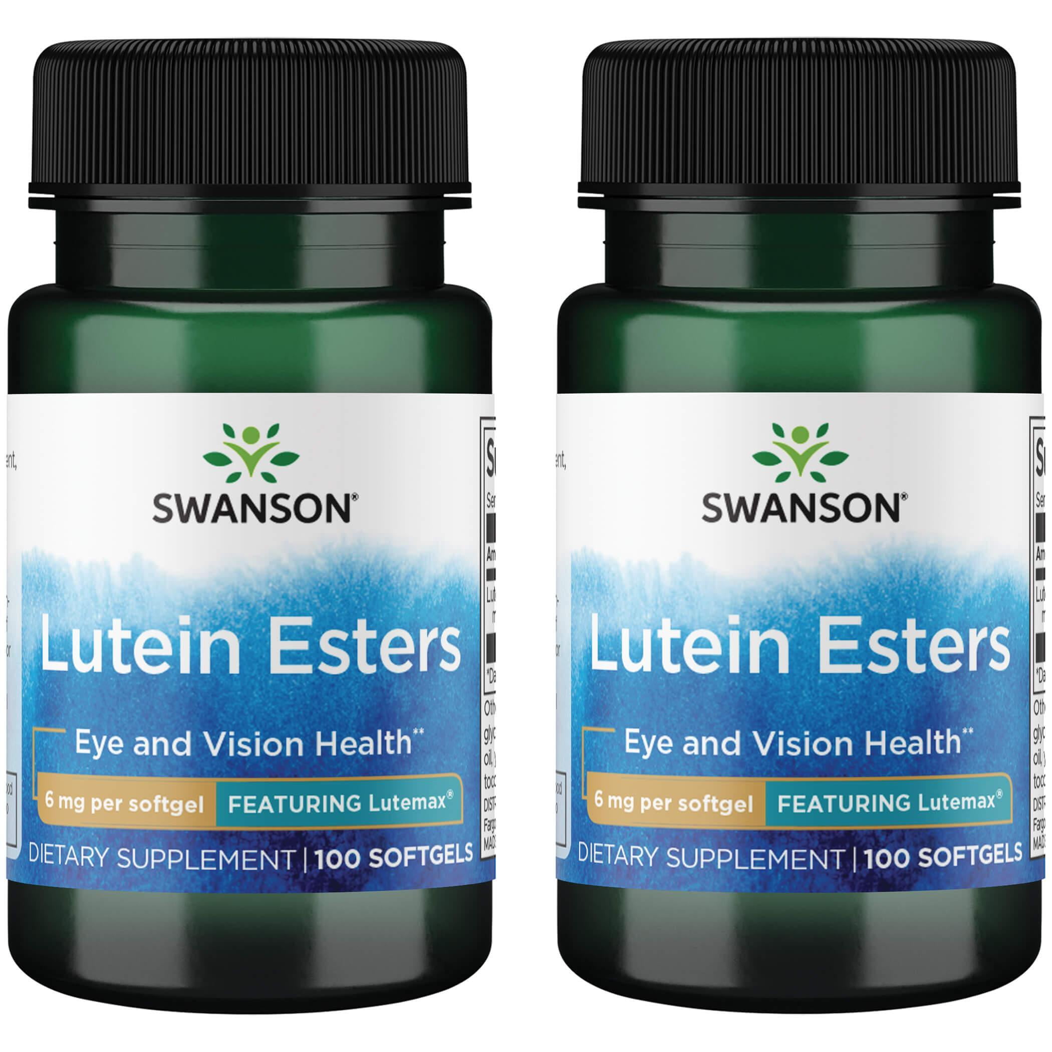 Swanson Lutein Esters - Featuring Lutemax 6 mg 100 Sgels 2 Pack - Walmart.com