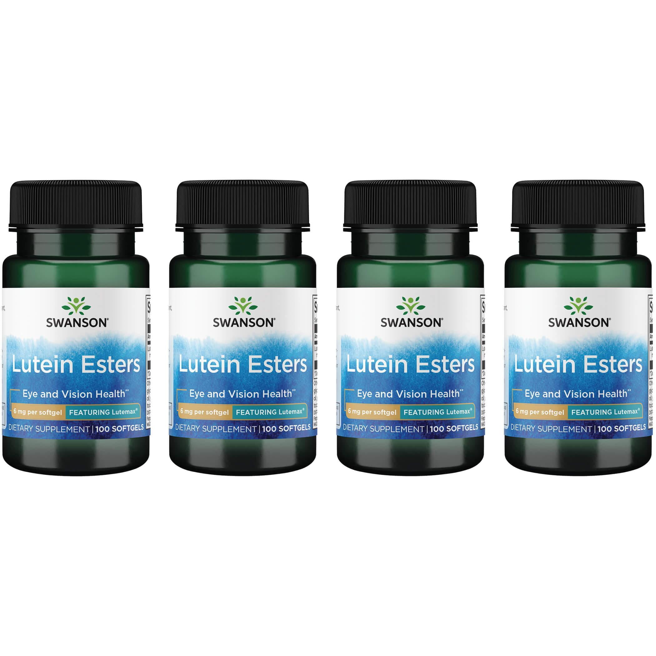 Swanson Lutein Esters - Featuring Lutemax 6 mg 100 Sgels 4 Pack ...