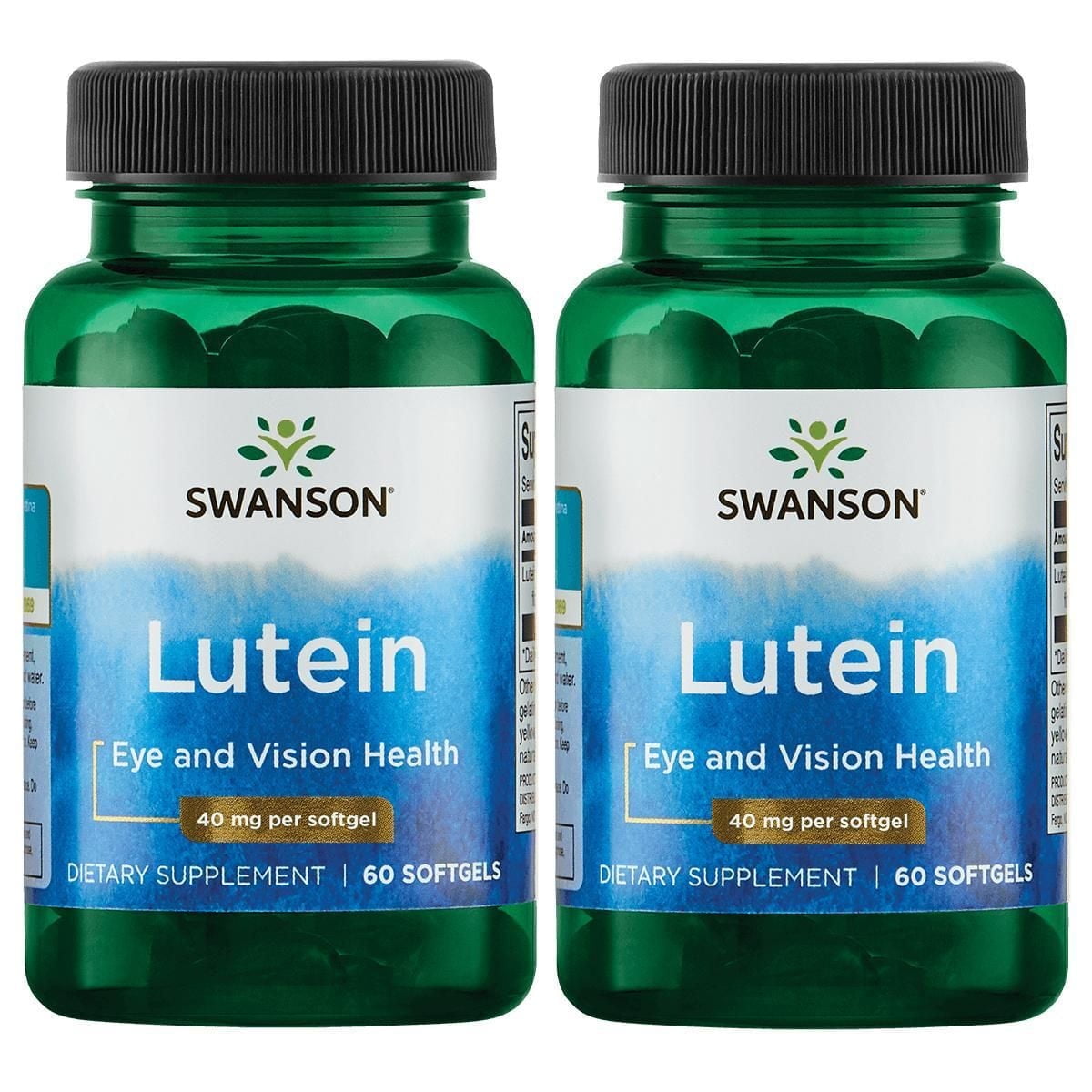 Swanson, Lutein Eye Vision Retina Macula Supplement 40 mg, 2 Pack, 60 ...