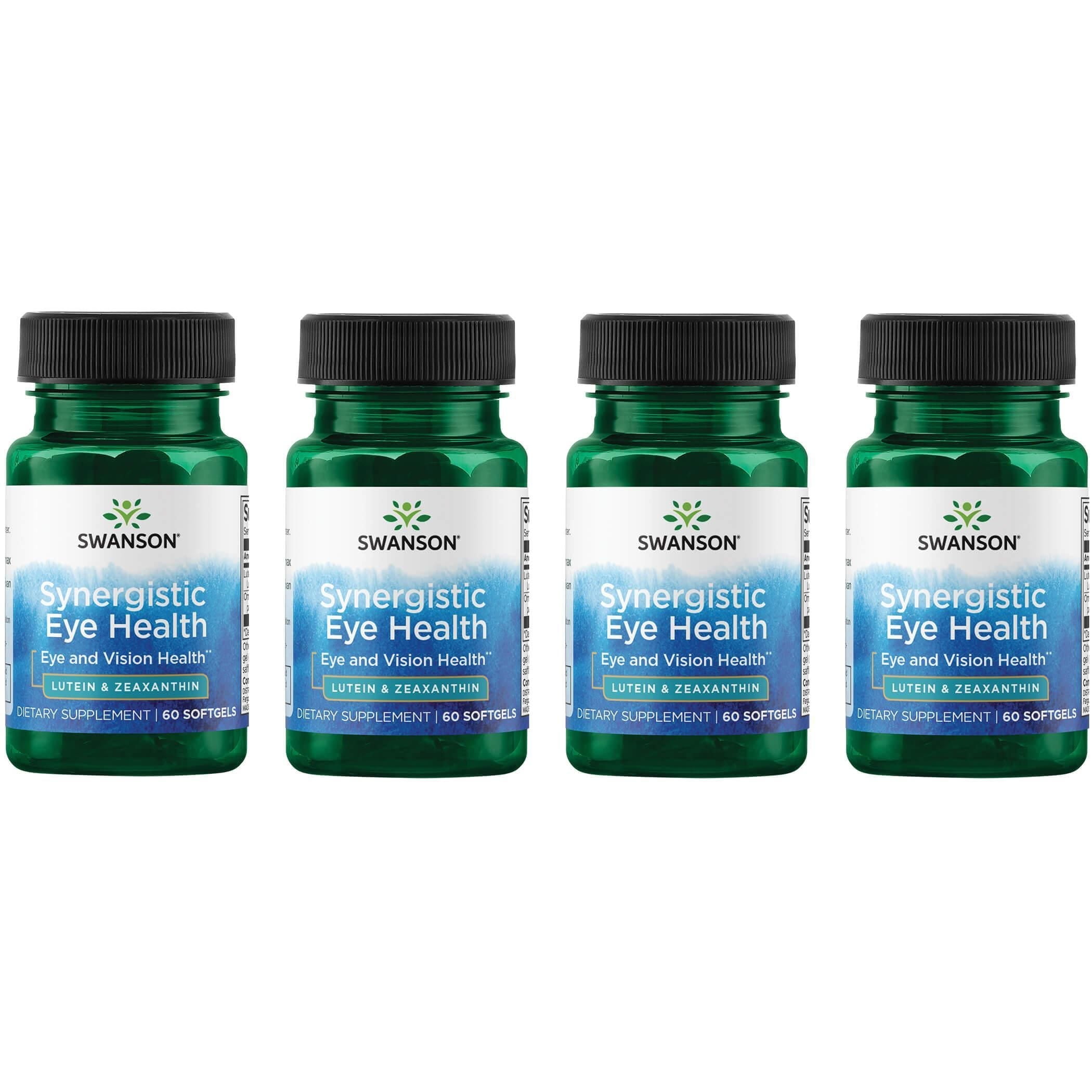 Swanson Synergistic Eye Health - Lutein & Zeaxanthin 60 Sgels 4 Pack ...
