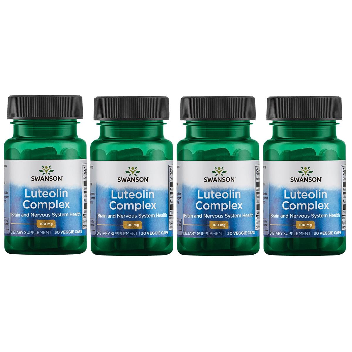 Swanson Luteolin Complex 100 mg 30 Veg Caps 4 Pack - Walmart.com