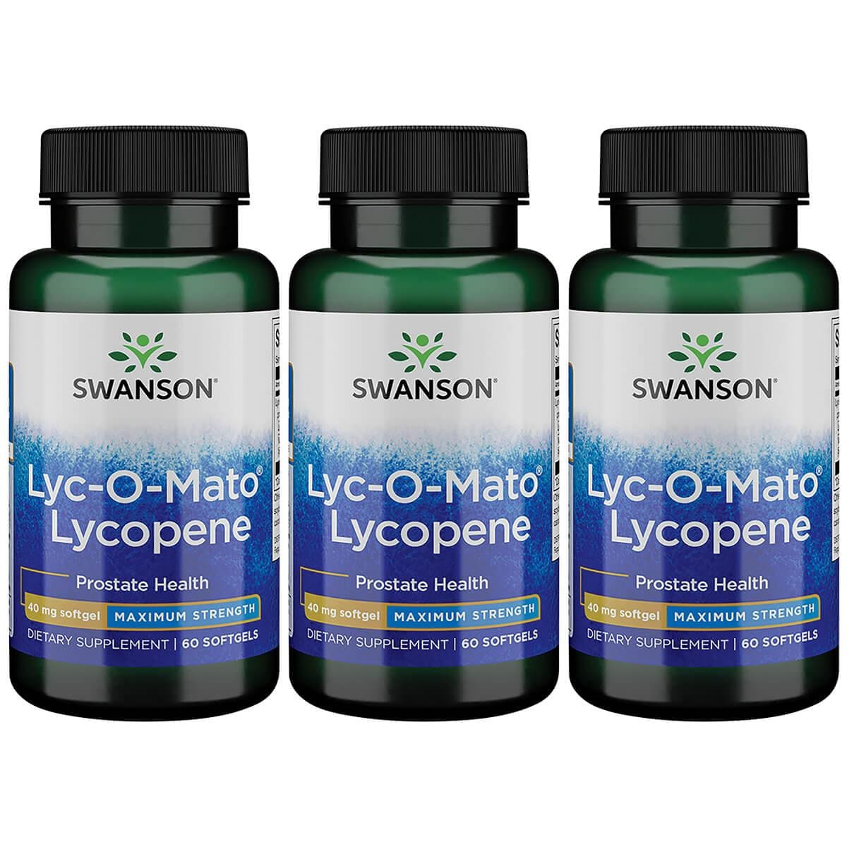 Swanson Lyc-O-Mato Lycopene - Maximum Strength 40 mg 60 Sgels 3 Pack ...