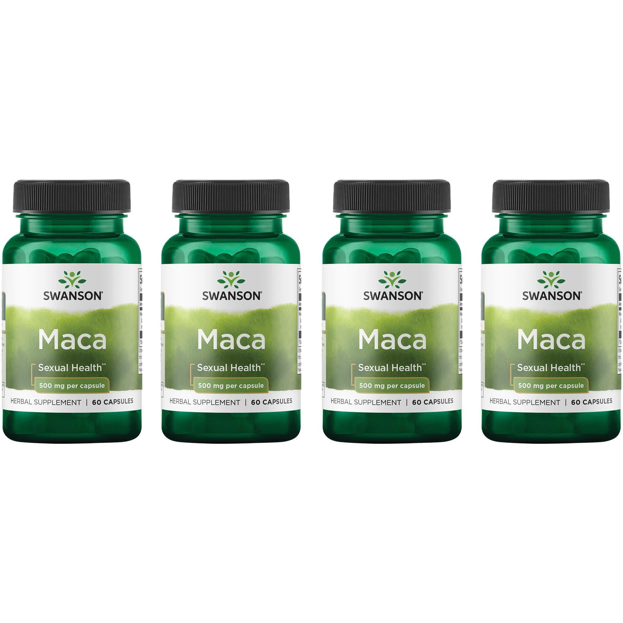 Swanson Health Vitamins: Peruvian Maca Root Capsules, 500mg, 60 Count ...