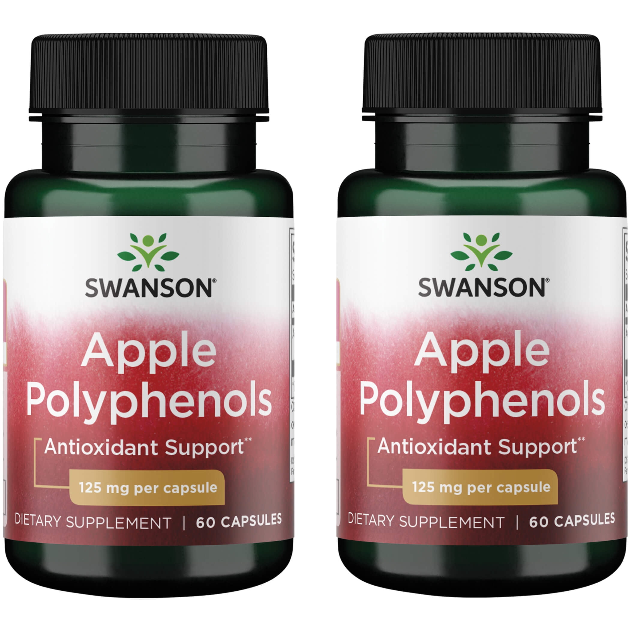Swanson Maximum Strength Apple Polyphenols 125 Milligrams 60 Capsules ...