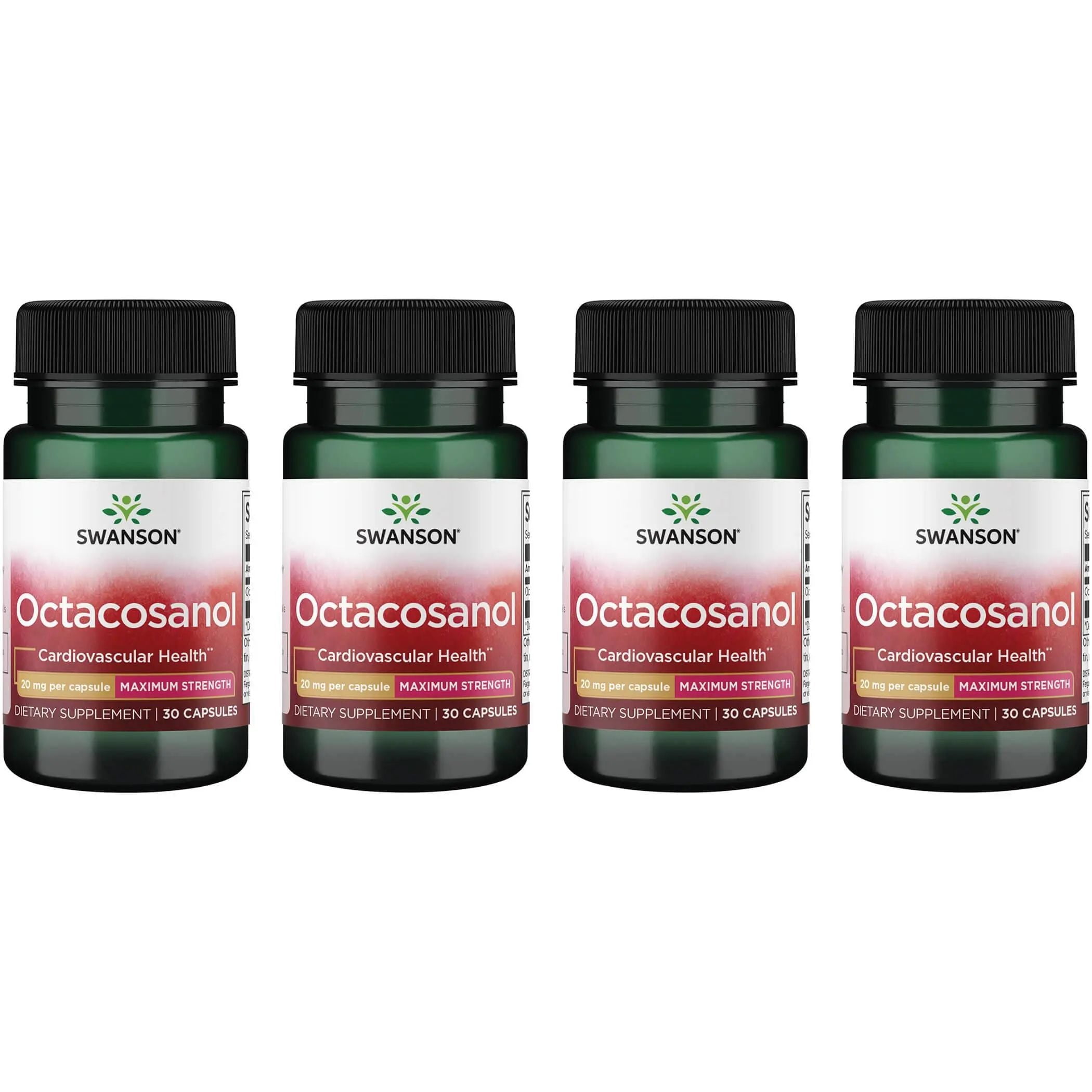 Swanson Maximum-Strength Octacosanol 20 Milligrams 30 Capsules (4 Pack ...