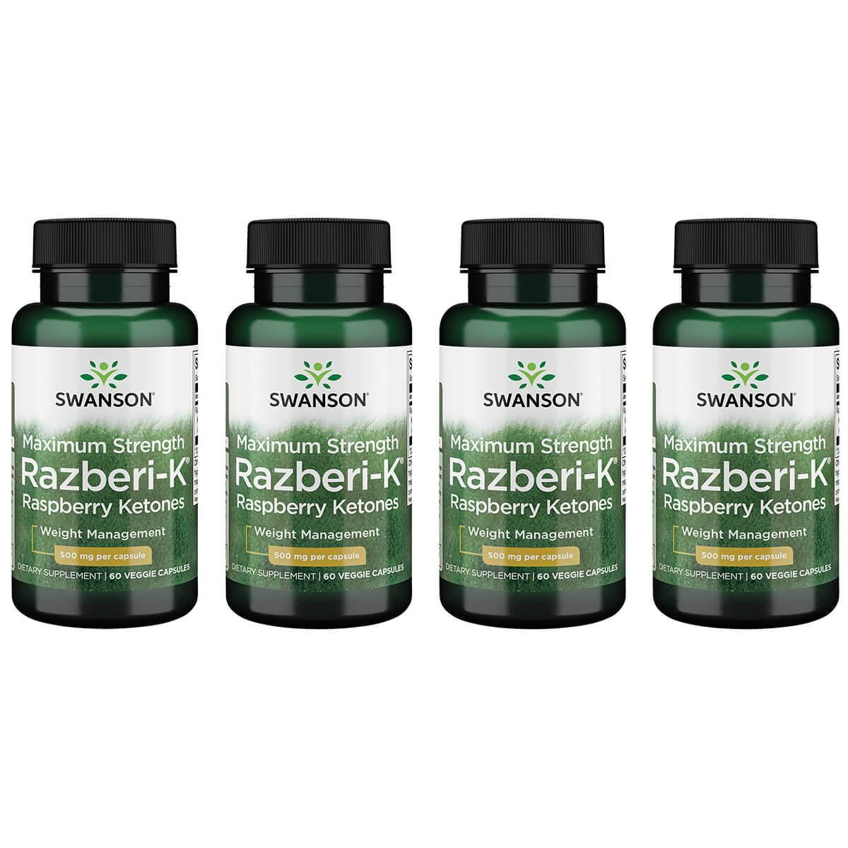 Swanson Maximum Strength Razberi-K Raspberry Ketones Diet Capsules, Vegan, 500 mg Weight Loss ...