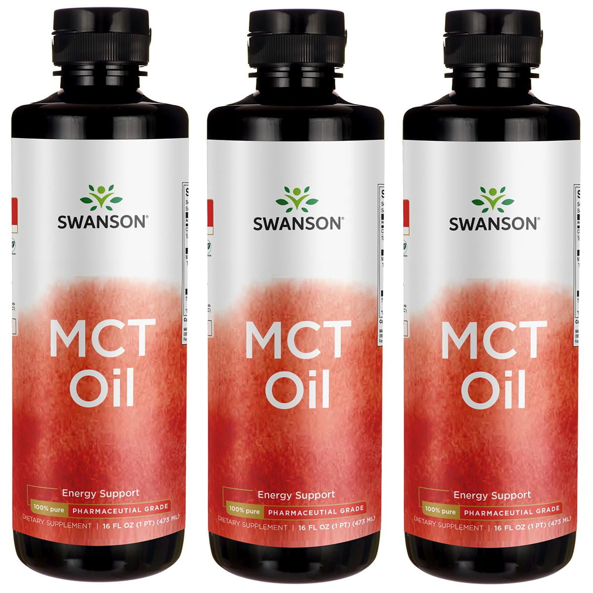Swanson Mct Oil - 100% Pure Pharmaceutical Grade 16 fl oz Liq 3 Pack ...