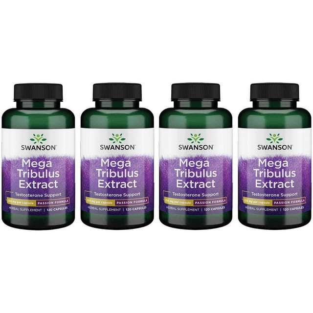 Swanson Mega Tribulus Extract 250 mg 120 Caps 4 Pack - Walmart.com