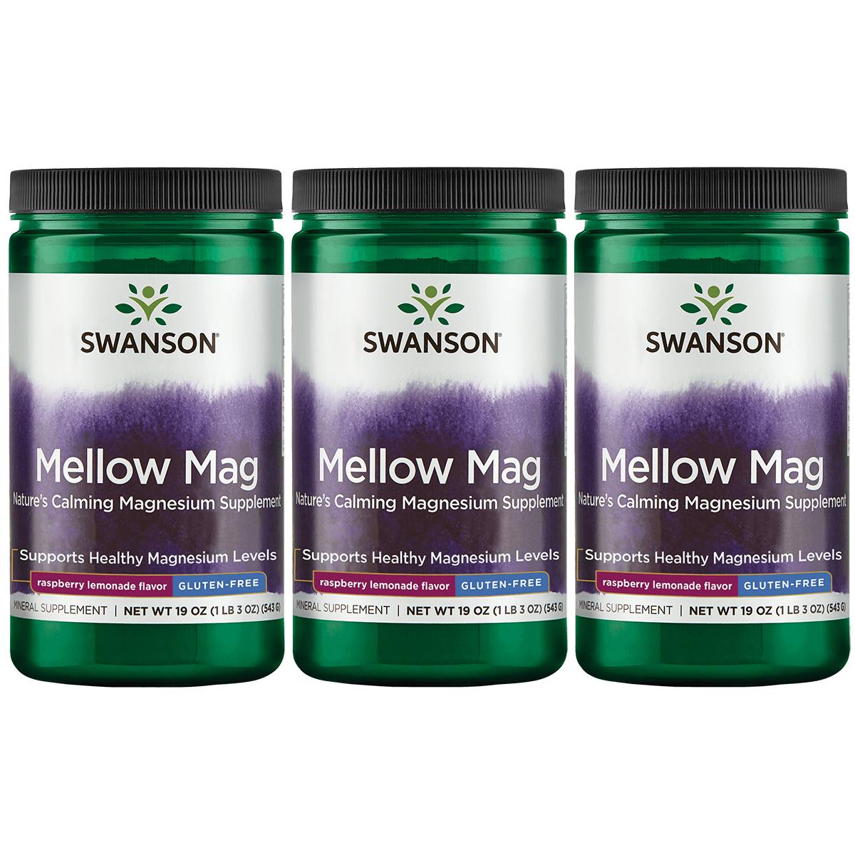 Swanson Mellow Mag - Raspberry Lemonade 330 mg 19 oz Pwdr 3 Pack ...