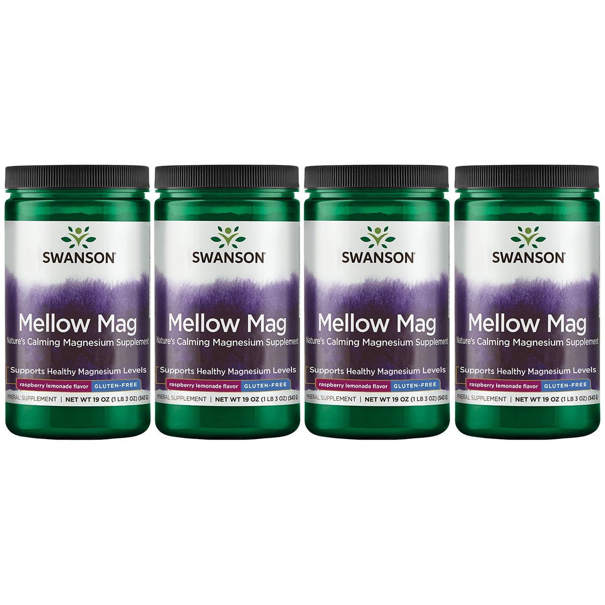 Swanson Mellow Mag - Raspberry Lemonade 330 mg 19 oz Pwdr 4 Pack ...