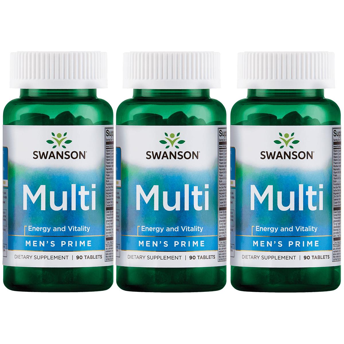 Swanson Men's Multi With Iron +Prostate Support 90 Tabs 3 Pack ...