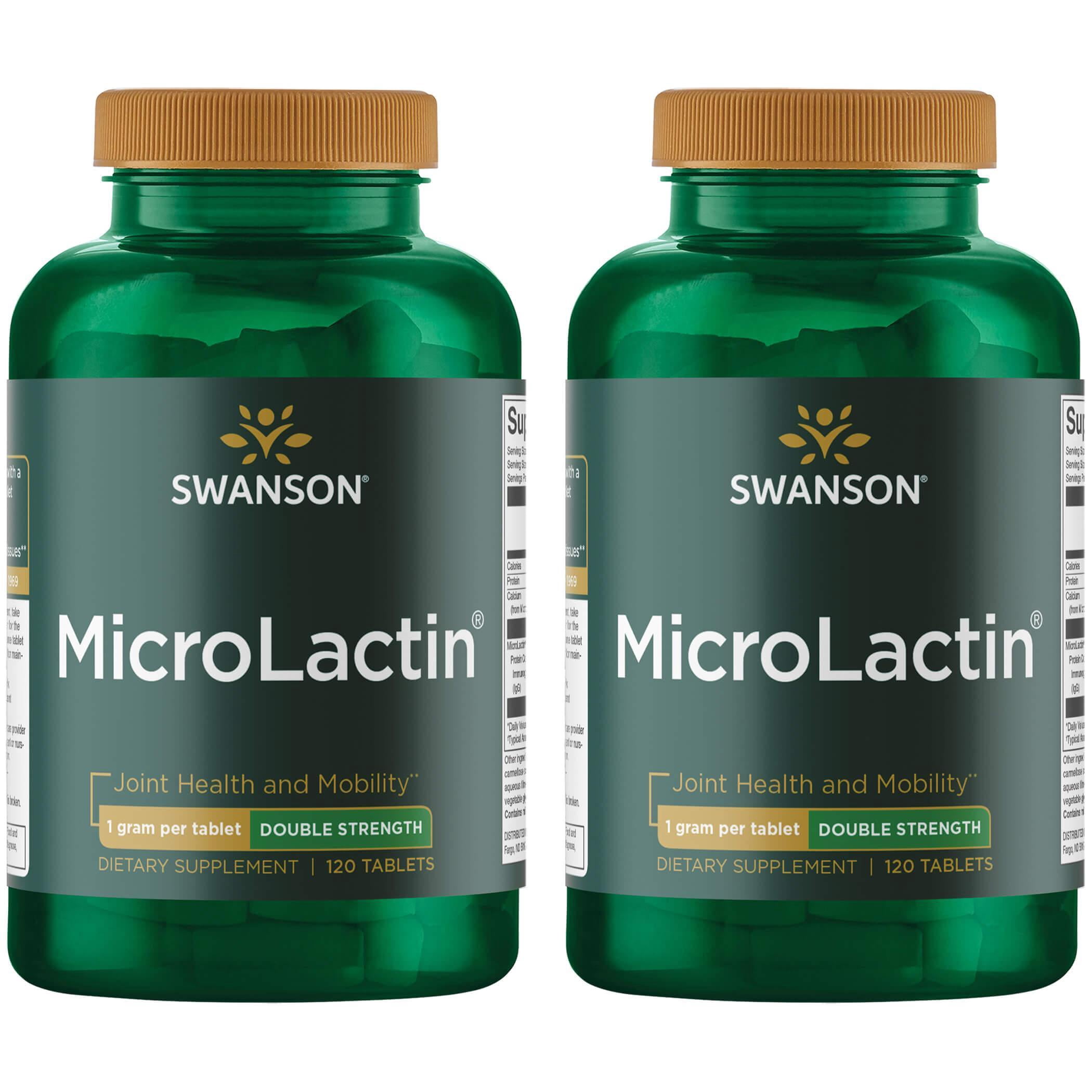 Swanson Microlactin - Double Strength 1 g 120 Tabs 2 Pack - Walmart.com