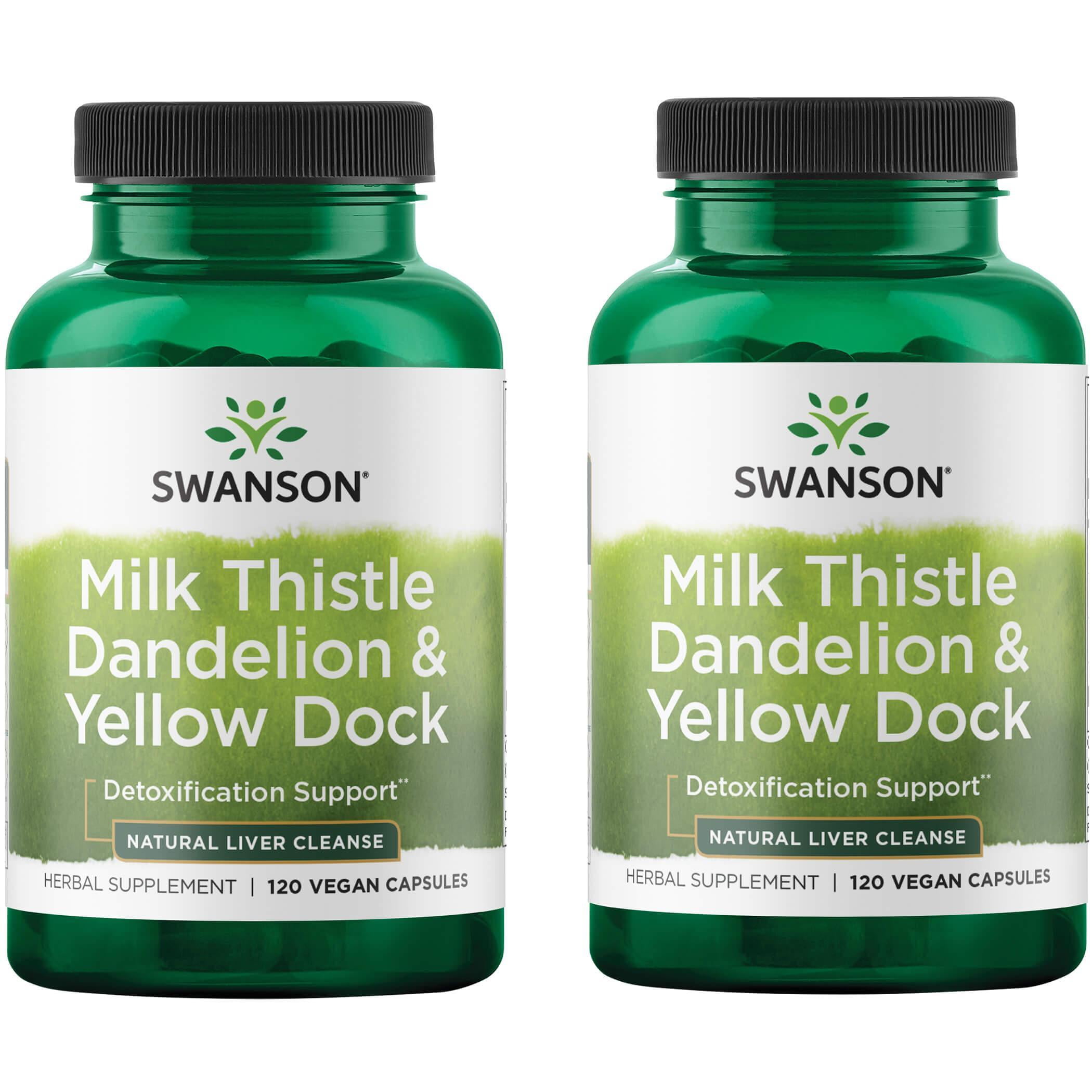 Swanson Milk Thistle, Dandelion & Yellow Dock - Herbal Liver Support ...