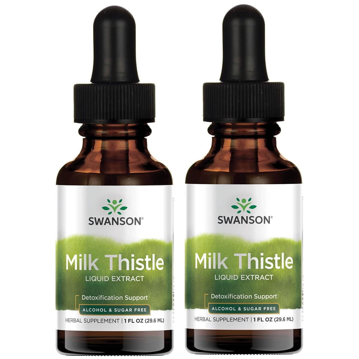 Swanson Milk Thistle Liquid Extract - Alcohol & Sugar Free 2 Pack ...