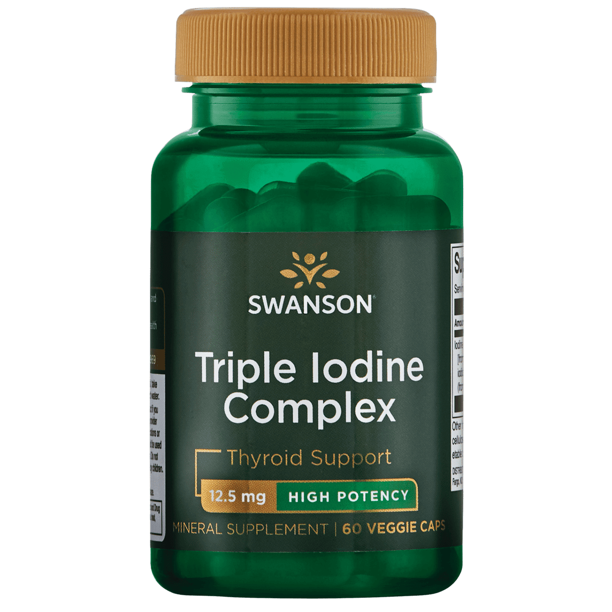 Swanson Ultra Triple Iodine Complex 12.5 mg Capsules, Thyroid Health ...